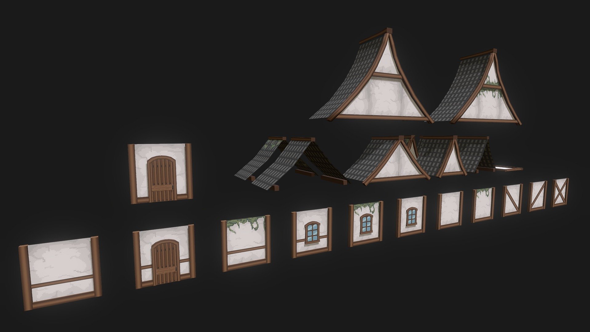 Modular house package. - 3D model by anaa. (@jusstsomeei) [96b8bef ...