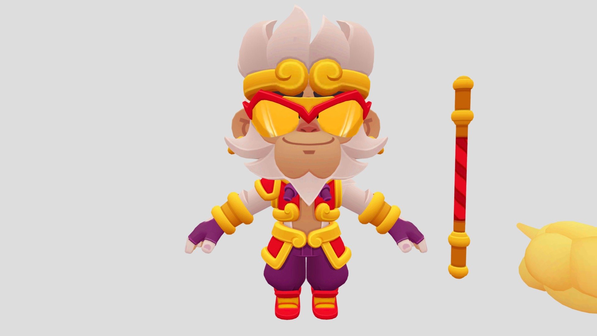 Wukong Mico T-Pose Brawl Stars 3d model - Download Free 3D model by ...