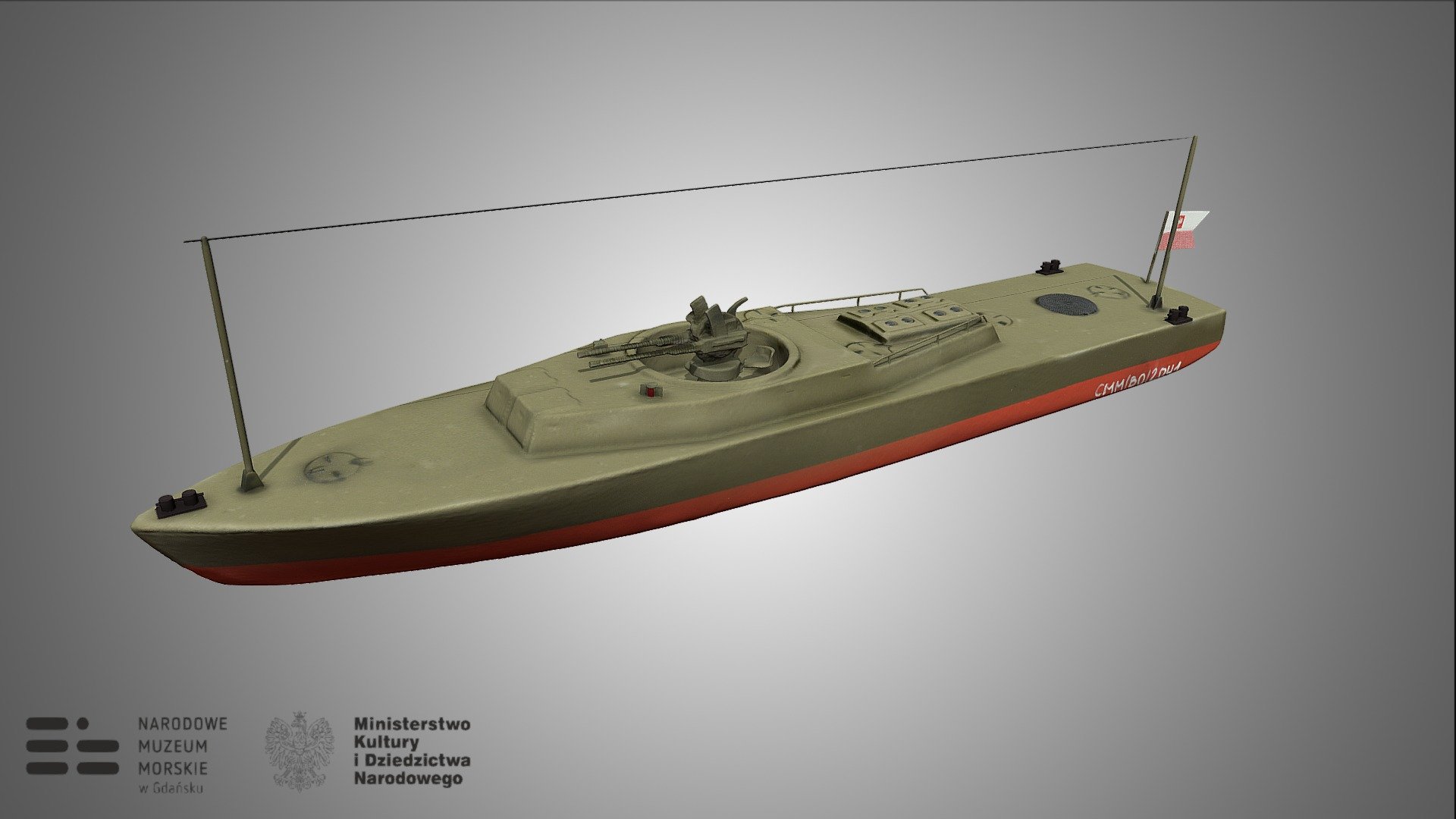 Model kutra uzbrojonego KU-30 w skali 1:50 - 3D model by National ...