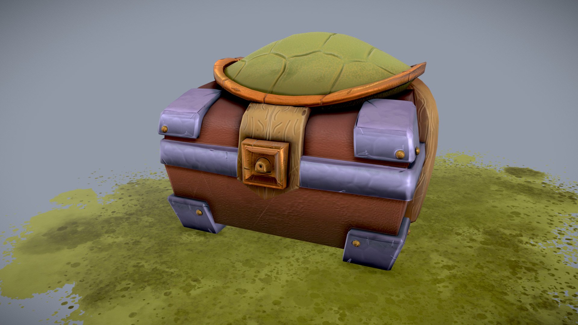 Turtle Shell Treasure Chest - Download Free 3D model by ...