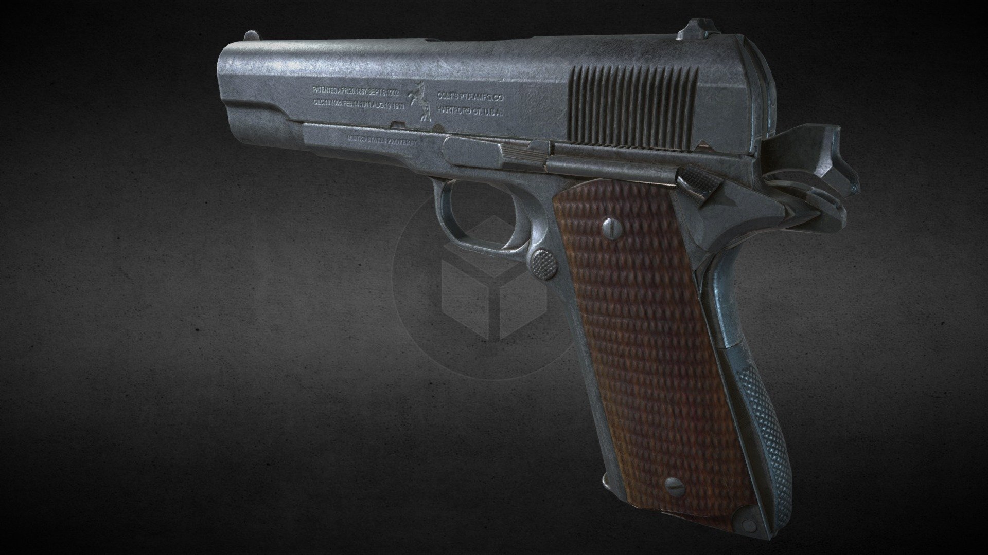 Colt M1911 - 3D model by yaloken [96c22f9] - Sketchfab