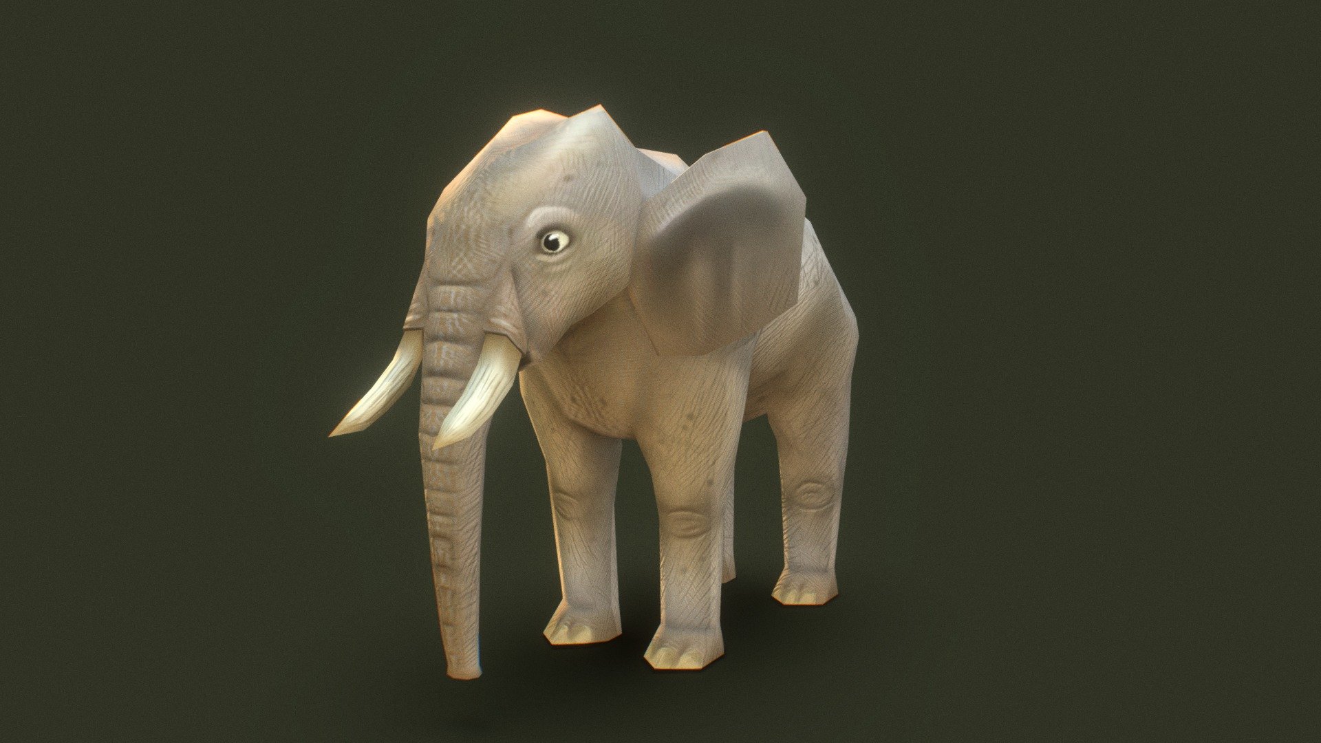 Low Poly Hand-Painted Elephant - Buy Royalty Free 3D model by jinxb0t ...