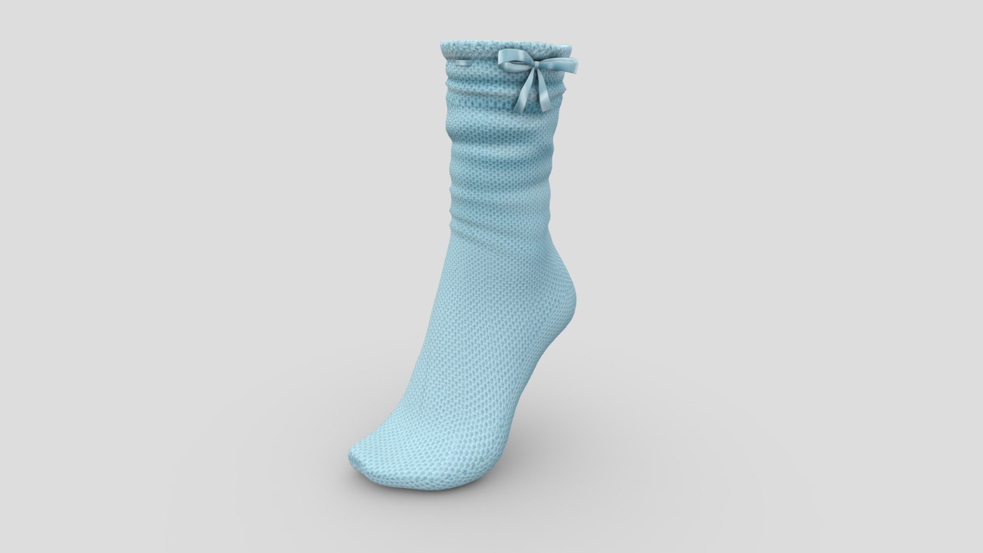 Tip Toe Ankle Socks With Ribbon - Buy Royalty Free 3D model by ...