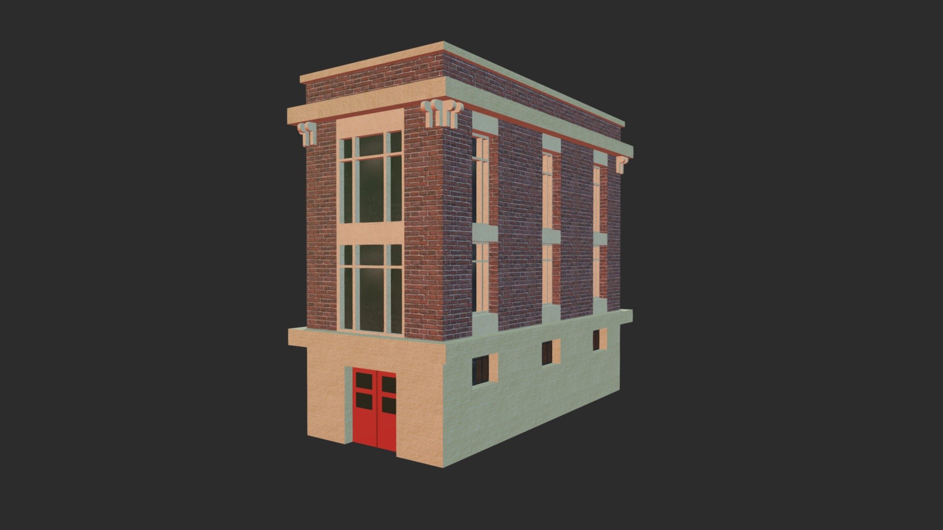 Hook & Ladder Firehouse (Simplified) - Download Free 3D model by ...