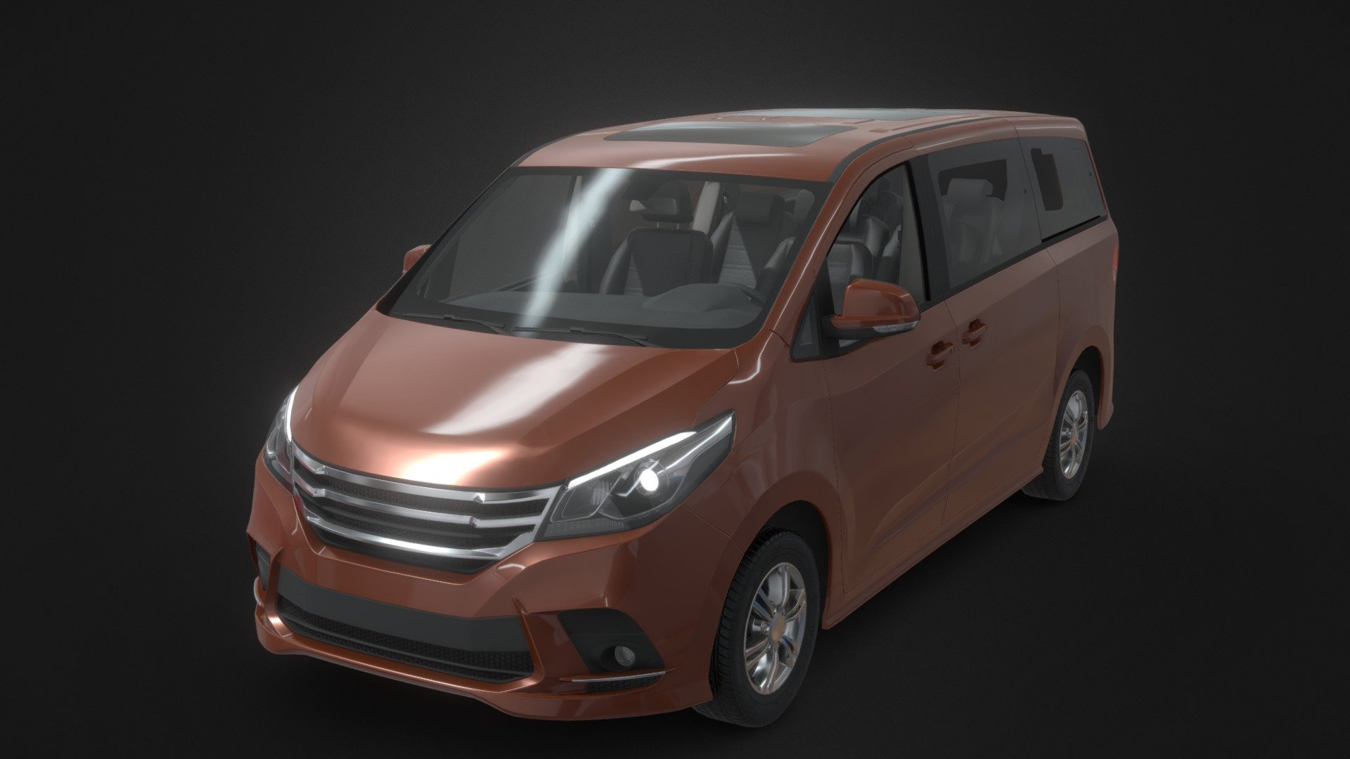 Minivan Car - 3D model by lyoshko [96d5a58] - Sketchfab
