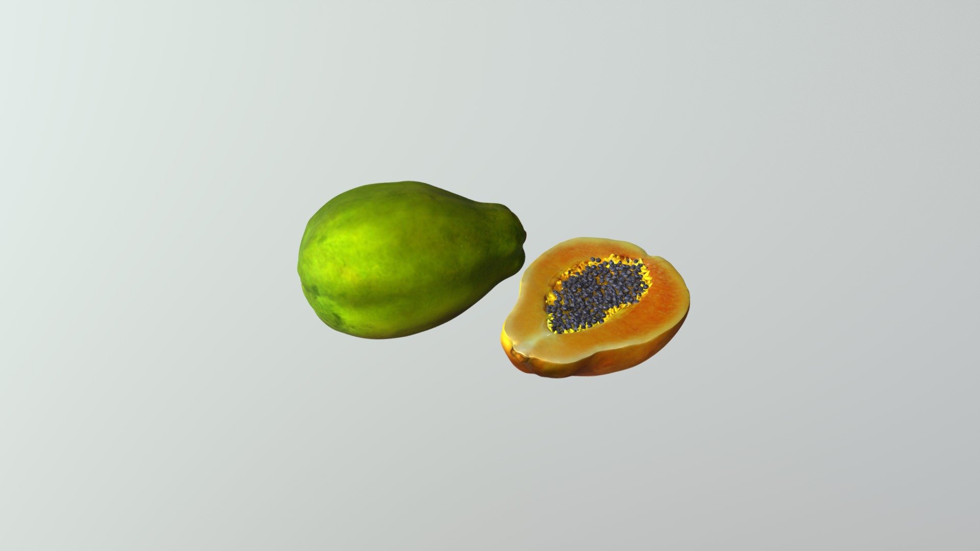 Papaya - 3D model by Virtual Reality (@simulanis) [96d73bc] - Sketchfab