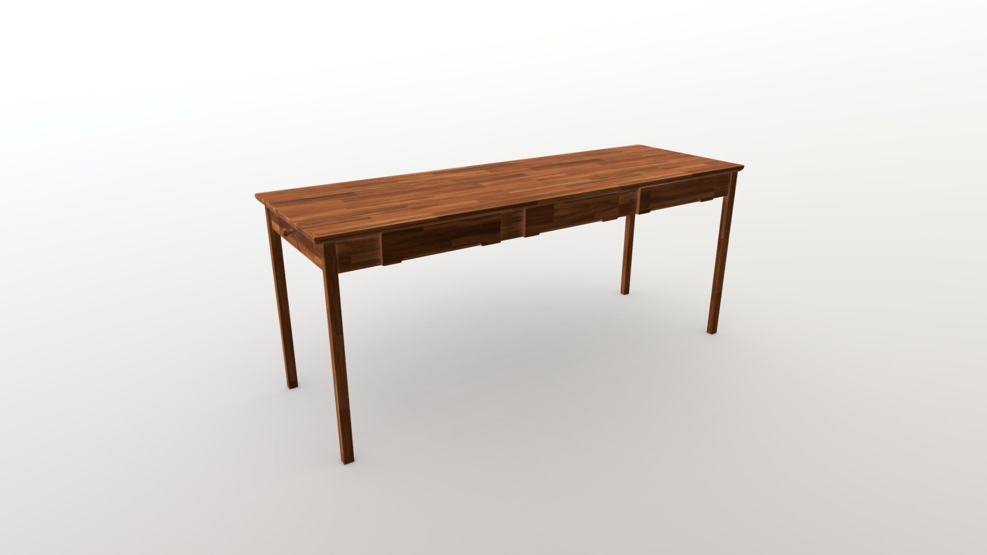 Beaver computer desk wooden desk for 3 peopl - Buy Royalty Free 3D ...
