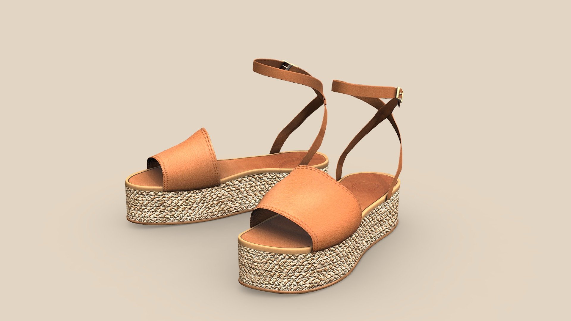 Platform Sandals - Buy Royalty Free 3D model by FizzyDesign [96d83d6 ...