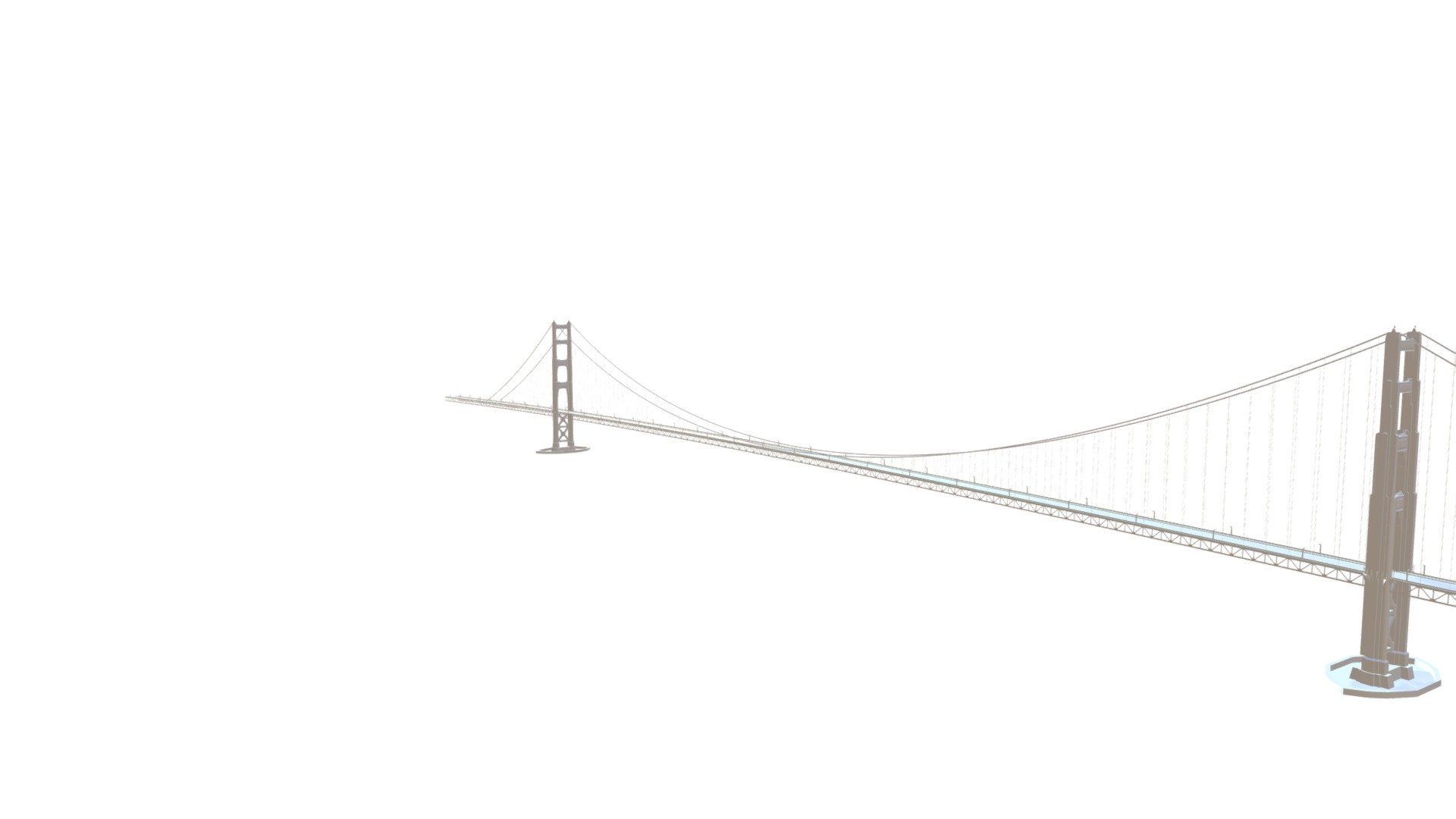 Golden Gate Bridge - 3D model by alfa-romeo [96d8a5d] - Sketchfab