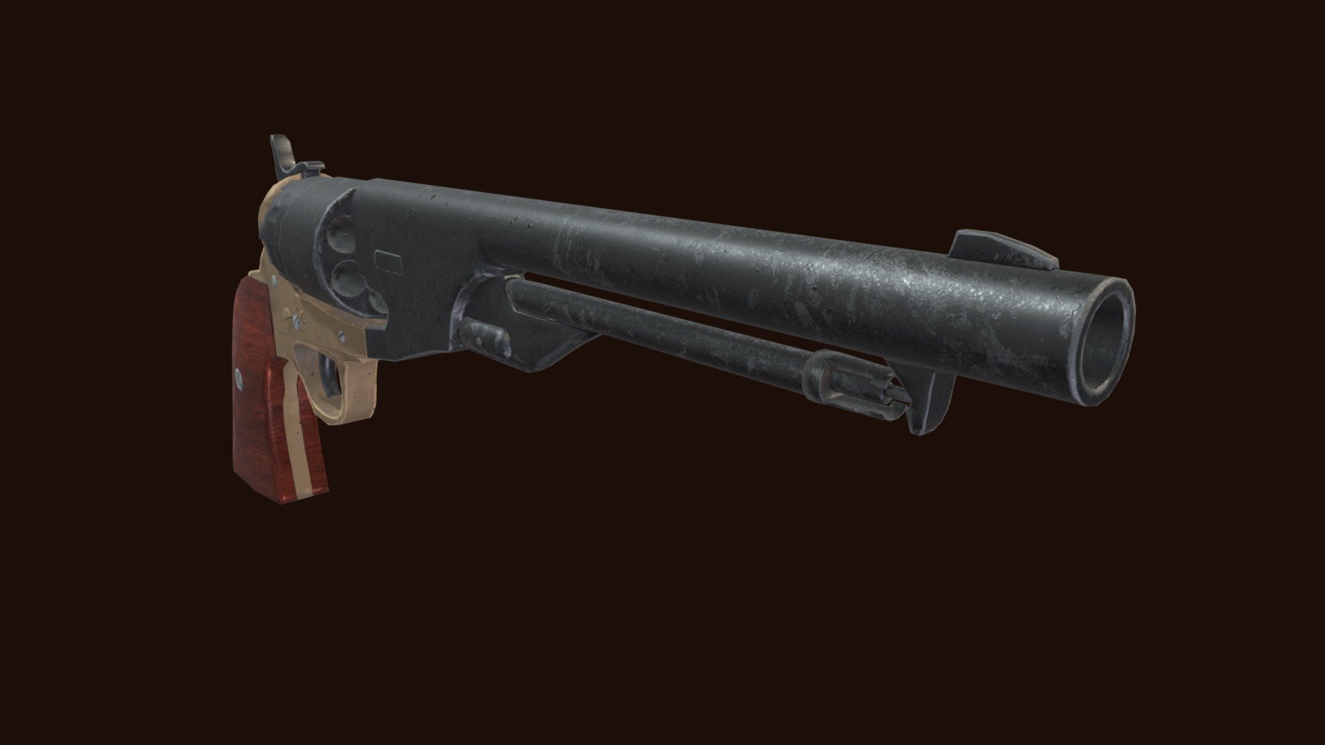 3D Textured and Animated Revolver - 3D model by kainefoltz [96d9b7c ...