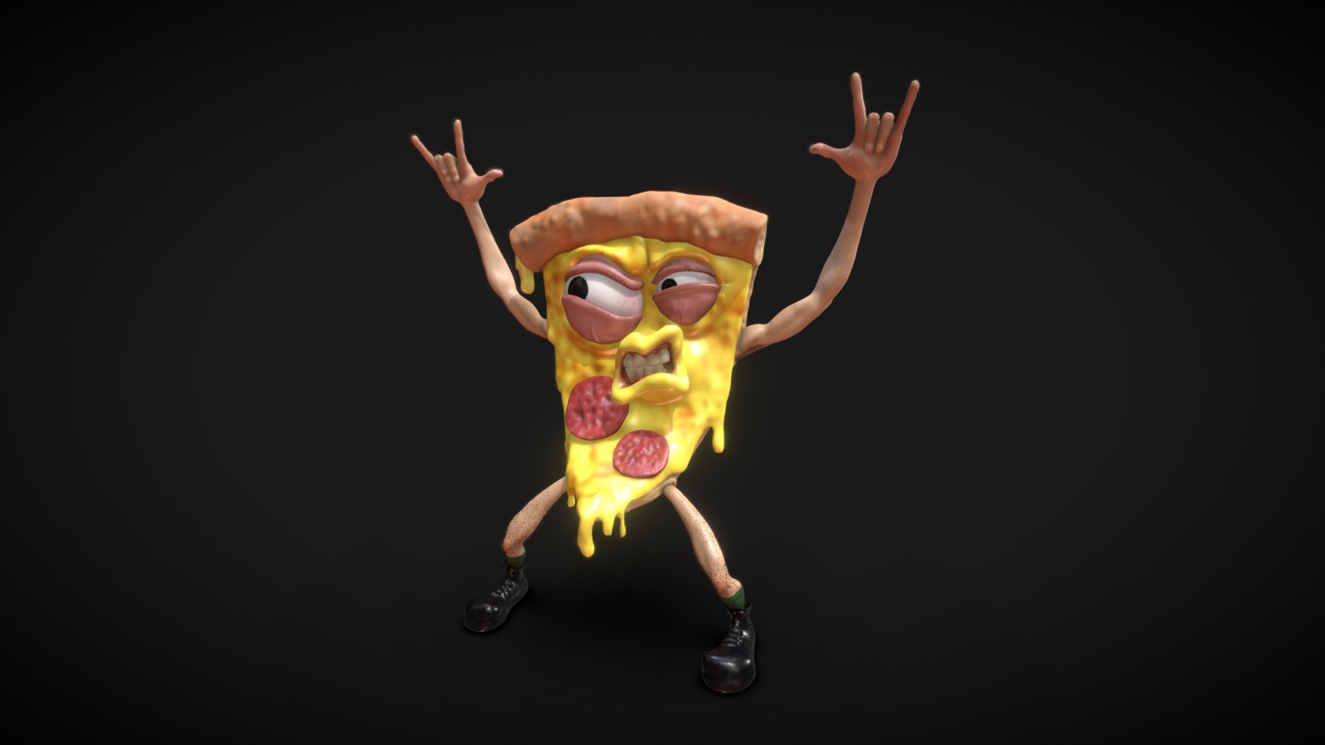 Pizza man - 3D model by Allen (@Allen.Anderson) [96da525] - Sketchfab