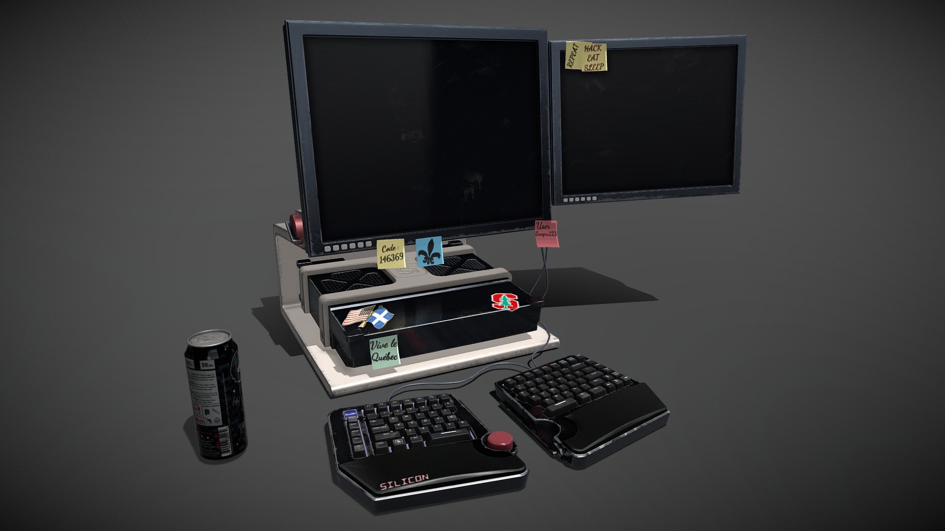 TP5-FINAL Sillicon Valley Computer - 3D model by laurenthamaoui ...