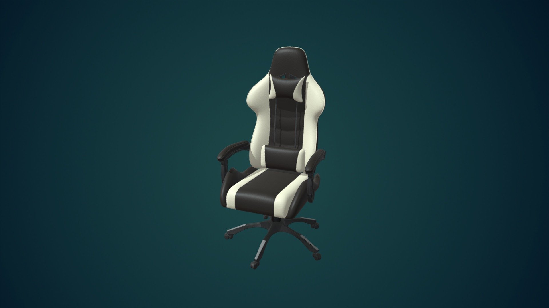 Ergonomic 3D Gaming Chair with Lumbar Support - 3D model by RT Xpert ...