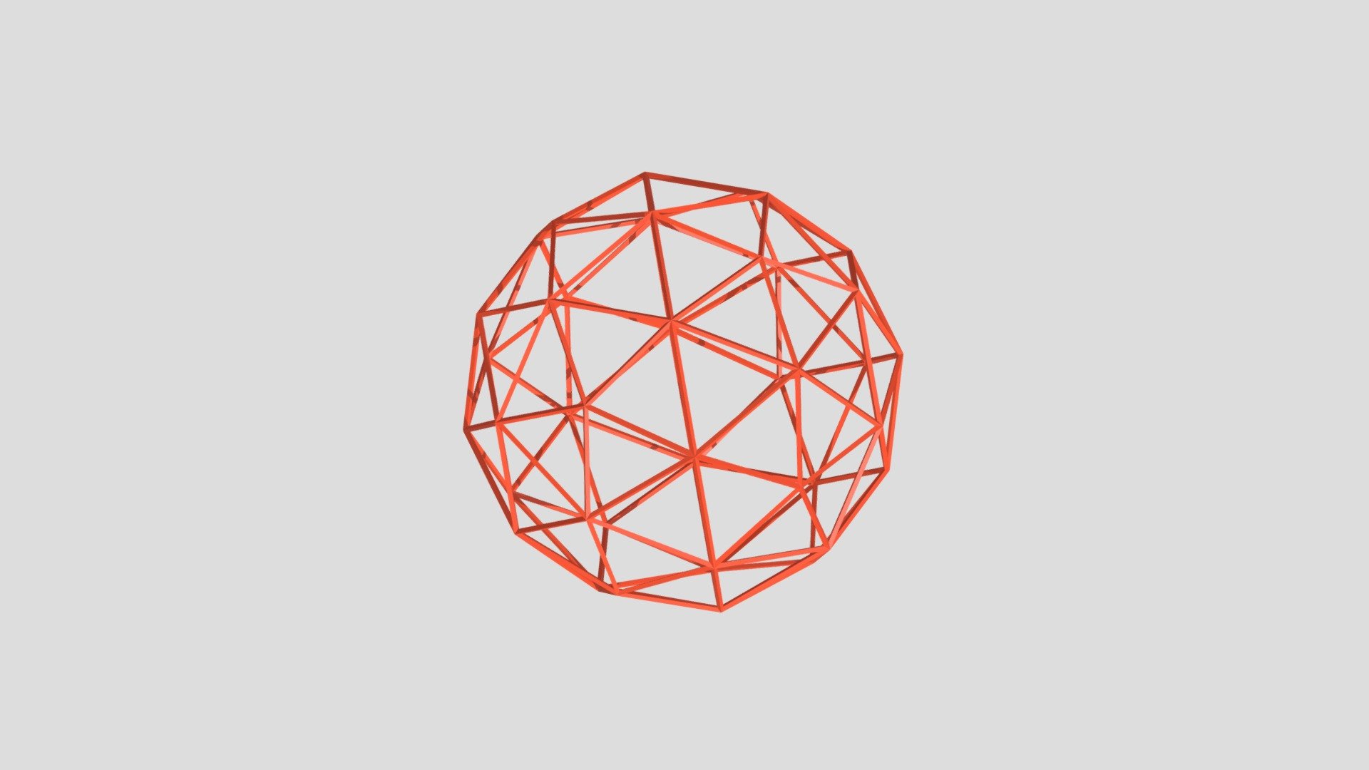 Red Triangular Cage Sphere - Download Free 3D model by Tommy Wong ...