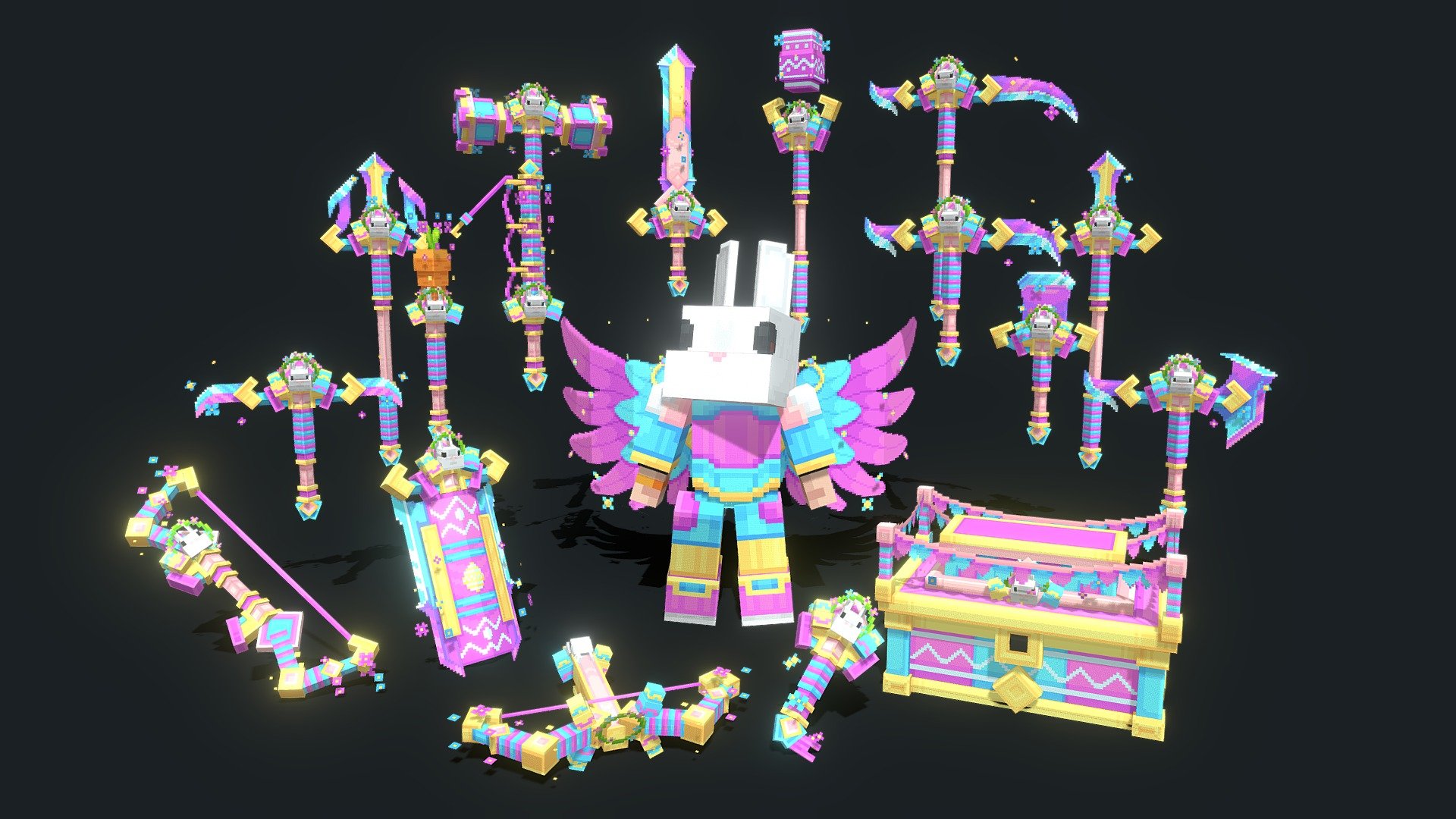 Easter Weapon/Tool Collection - 3D model by Polygony (@polygonymc ...