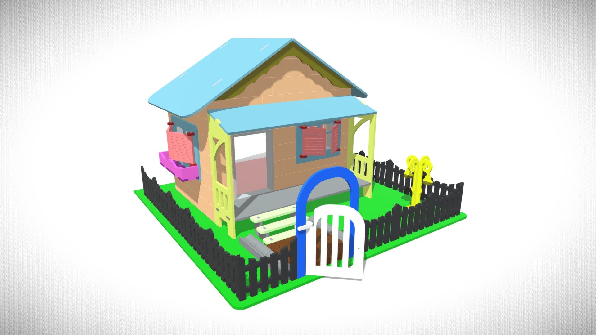 Wooden House - 3D model by İhsan Yiğit Demirel (@yigit_demirel ...