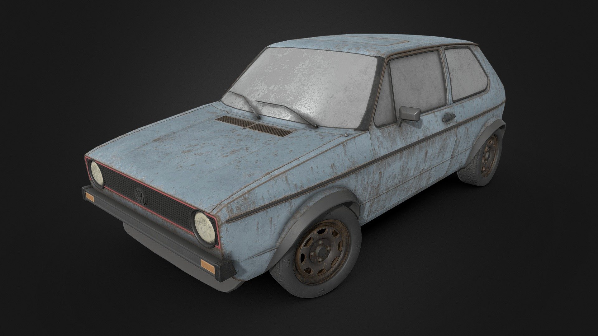 University Project - Ol' Rusty (MK1 Golf GTI) - 3D model by Matt Dodd ...
