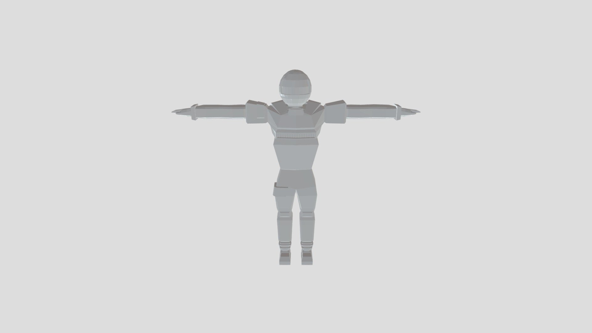 Low-Poly Astronaut untextured - Flat - 3D model by JCR94 [96e5298 ...