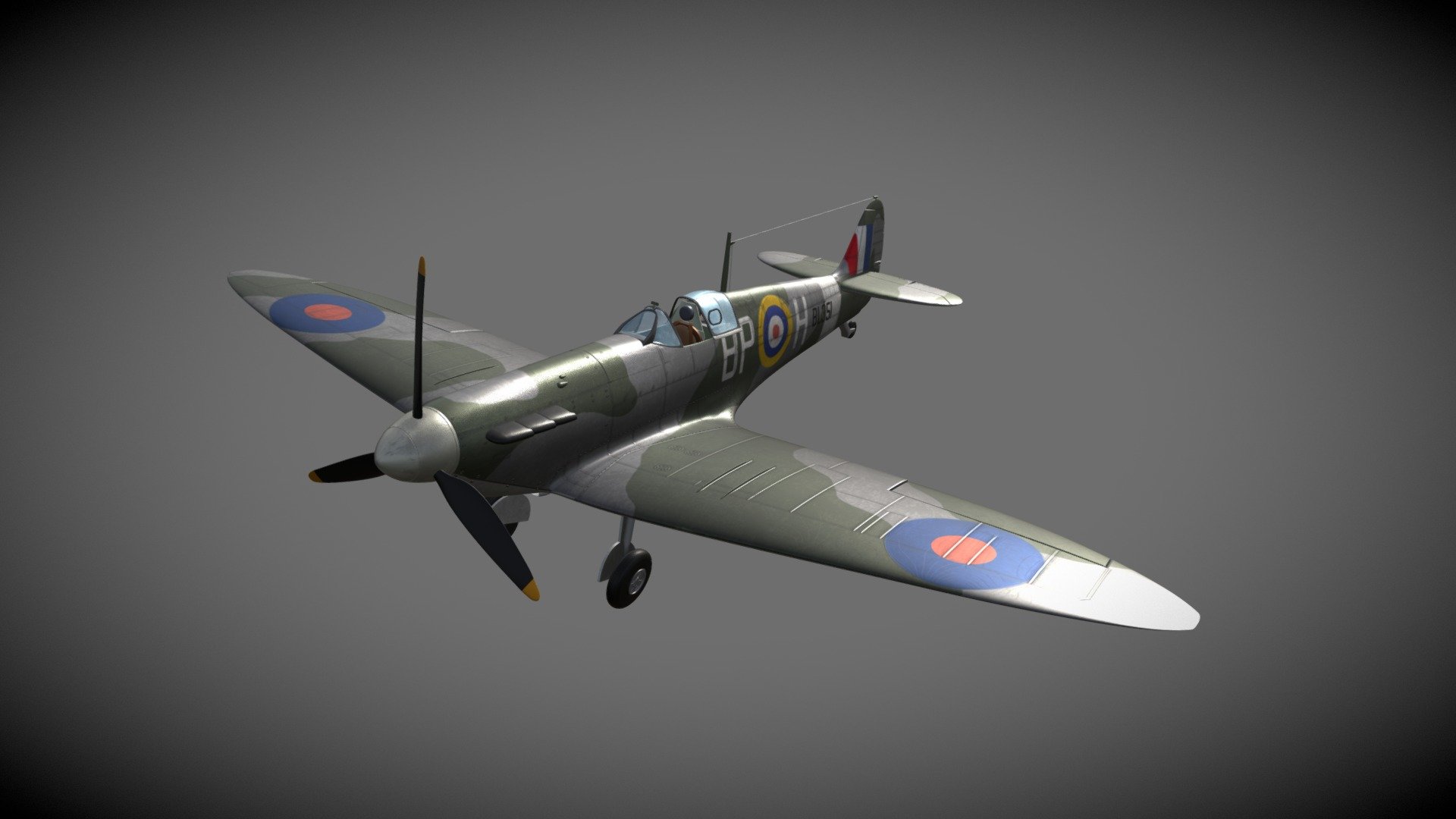 Spitfire - 3D model by blablachn [96e9af5] - Sketchfab