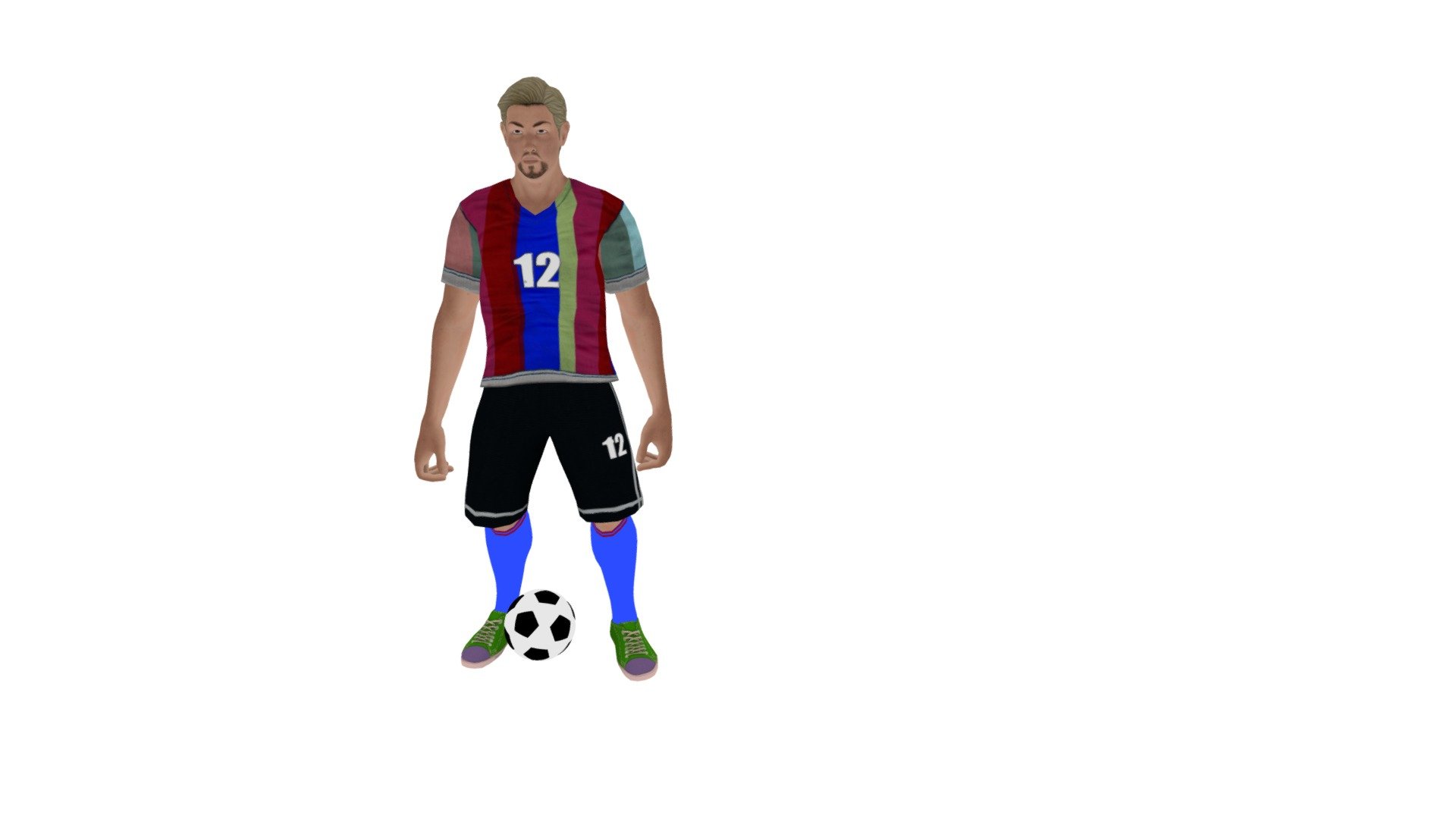 Soccer Chad - 3D model by QUEDAnimations [96ef305] - Sketchfab