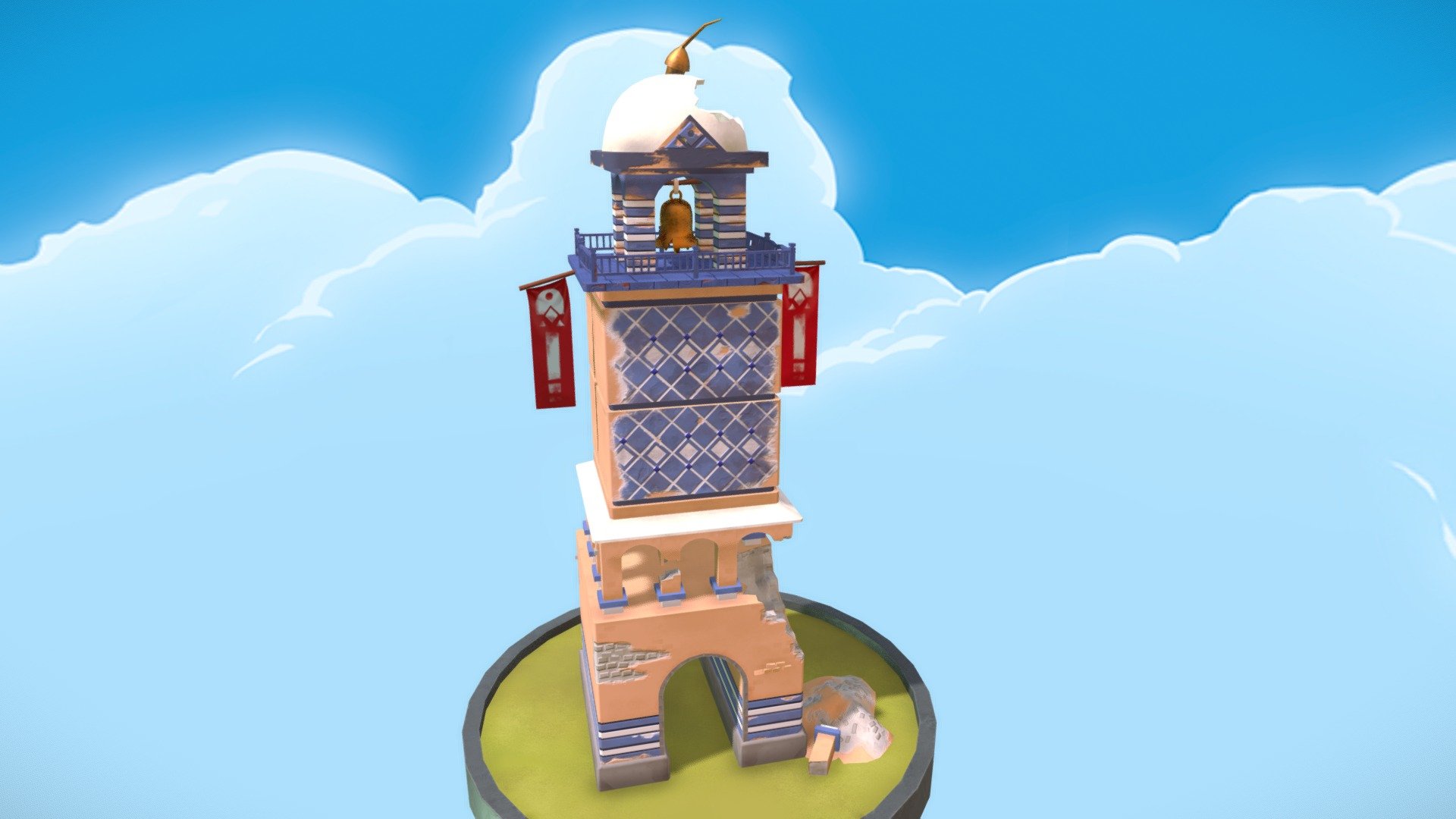 Intertwined - Bell Tower - 3D model by Julie Mizreh (@JulieMizreh ...