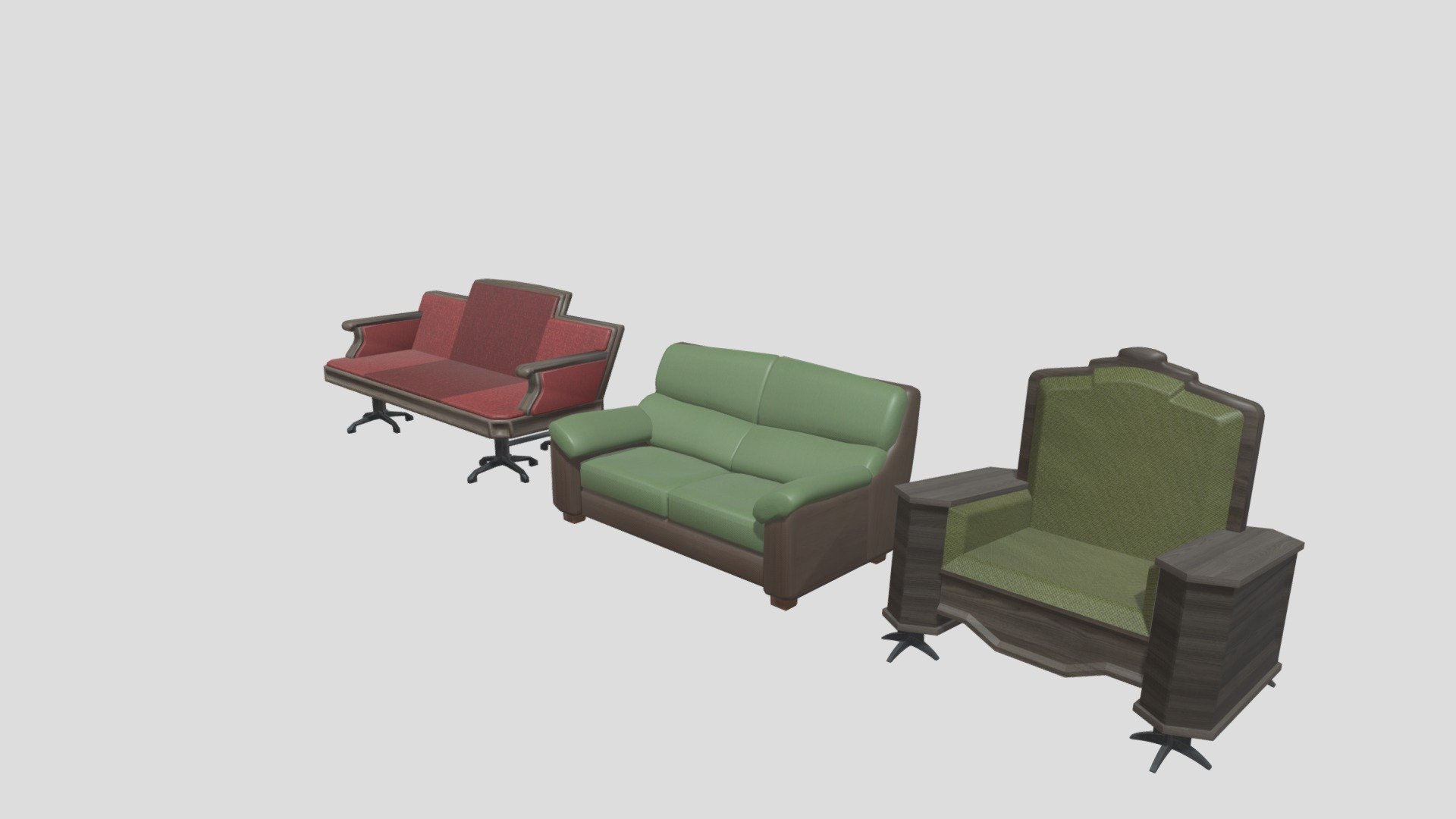 Couch - 3D model by Len (@Grach_1) [96f3282] - Sketchfab
