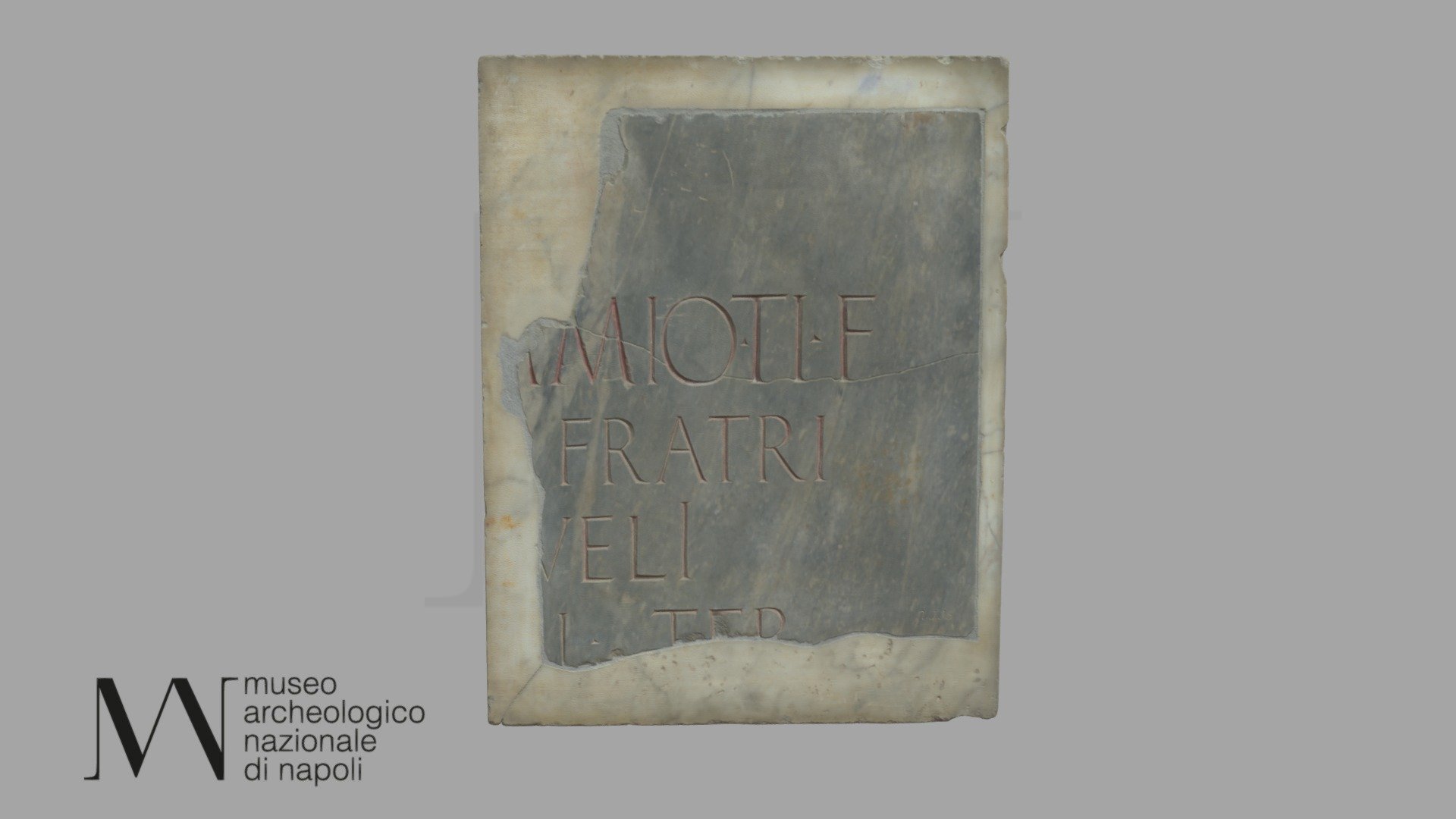 Lastra di marmo con iscrizione latina - Inv.3751 - 3D model by Museo ...
