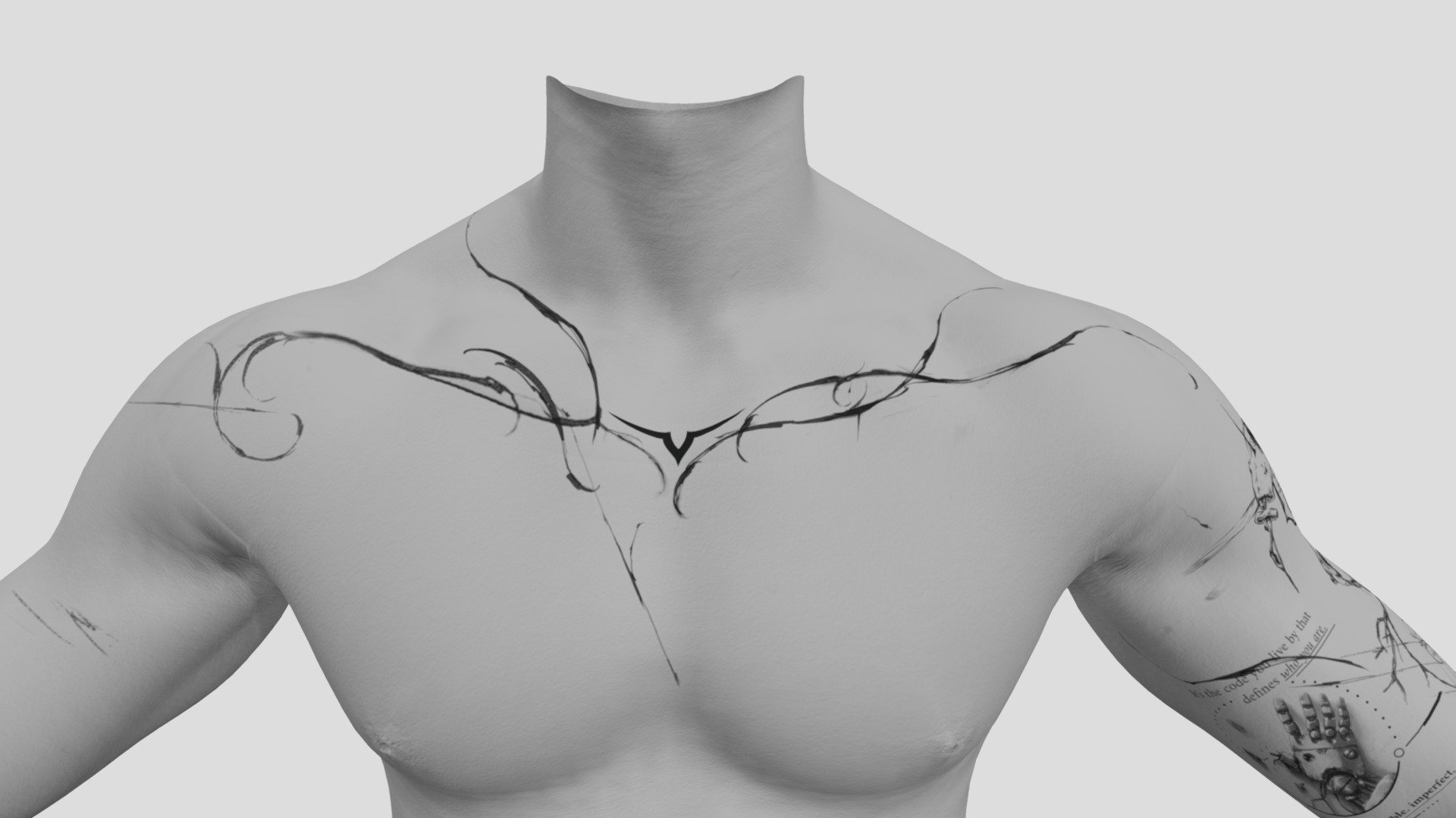 UpperBody - 3D model by blackscreen899 [96f92e6] - Sketchfab