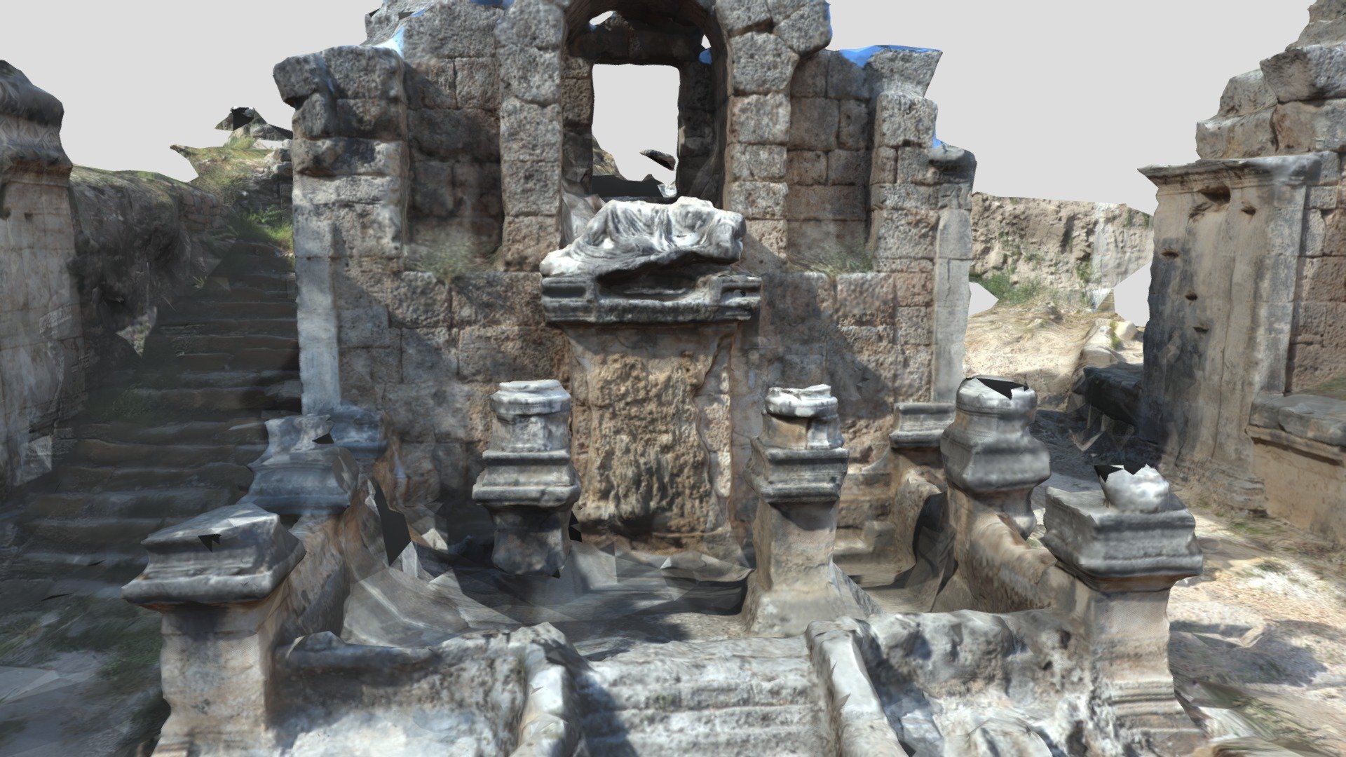 Nymphaeum of Hadrian in the City of Perge - Download Free 3D model by ...
