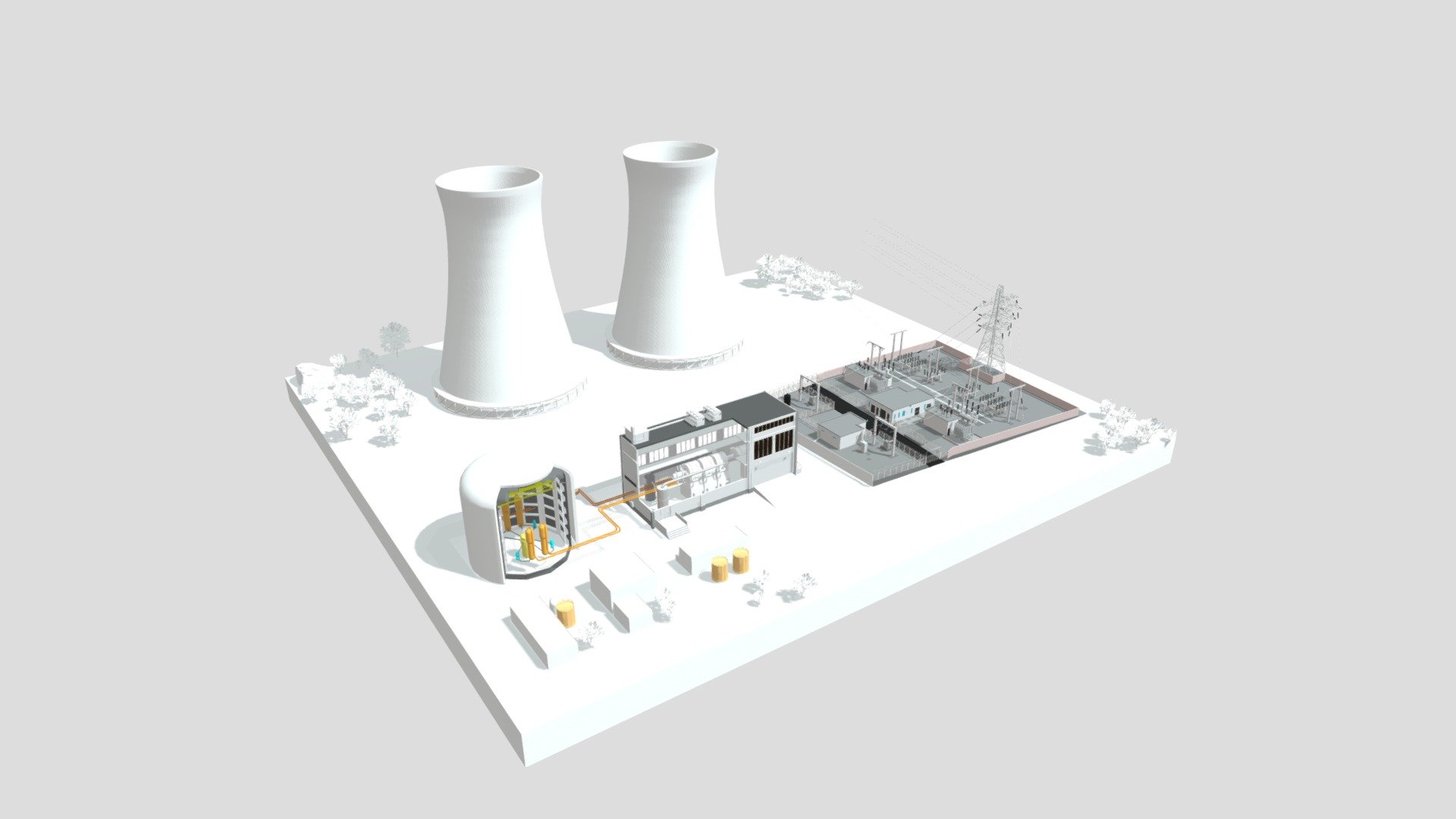 Nuclear Plant - Download Free 3D model by Nivas (@nivasnivas834 ...