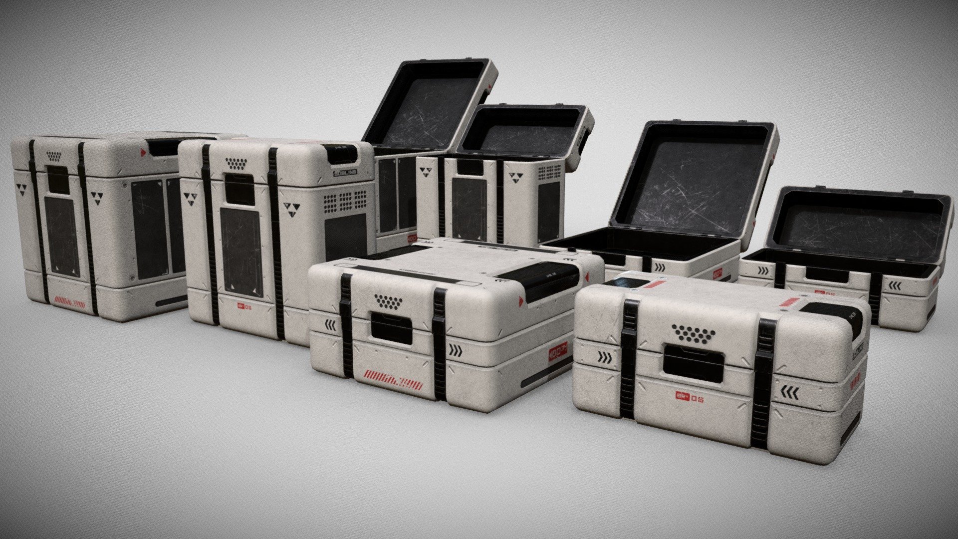 Sci Fi Boxes - Buy Royalty Free 3D model by alpenwolf (@alpen) [96f9fc6 ...