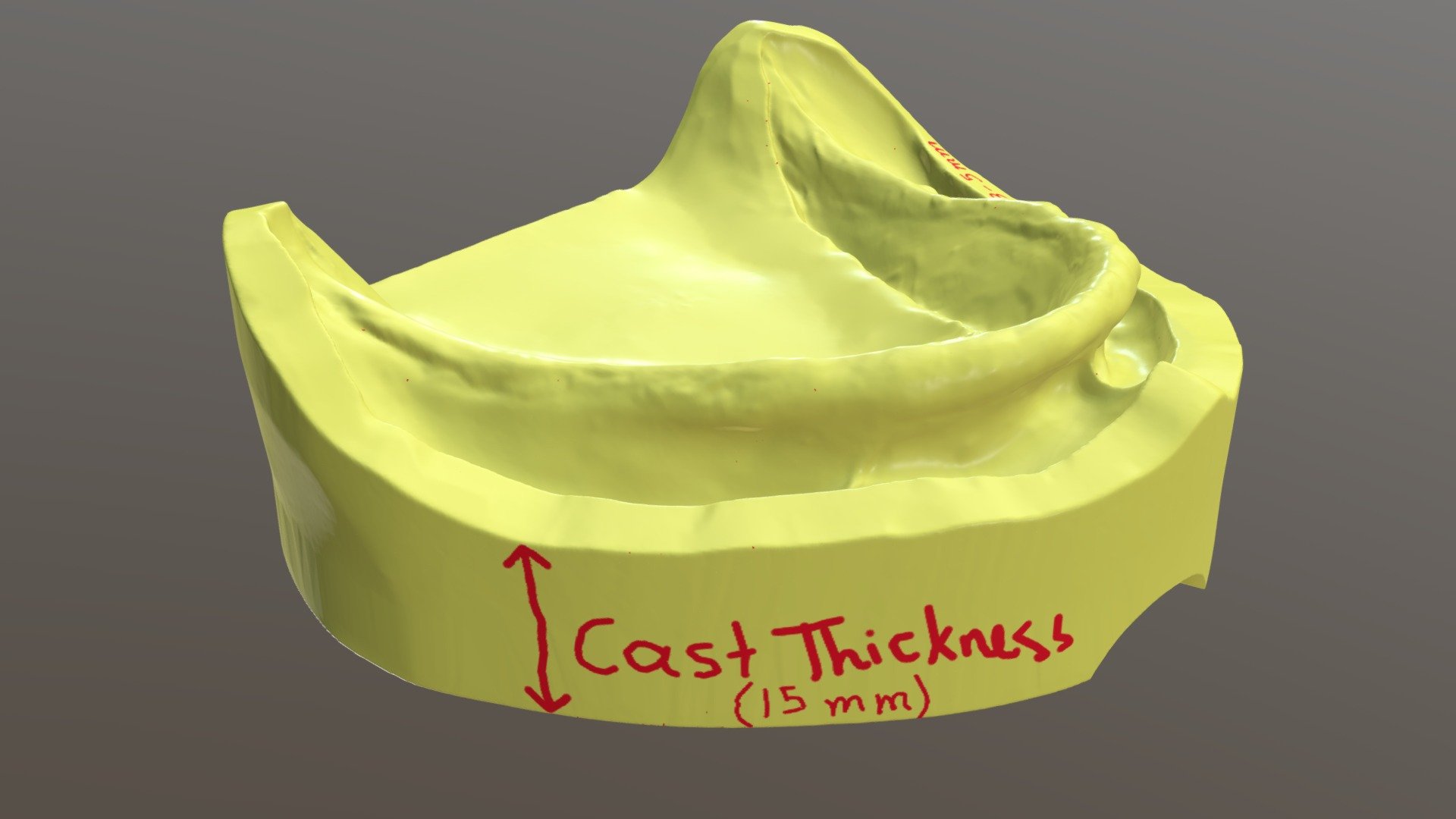 Mandibular (Lower) Cast for a Complete Denture - 3D model by ramiammoun ...