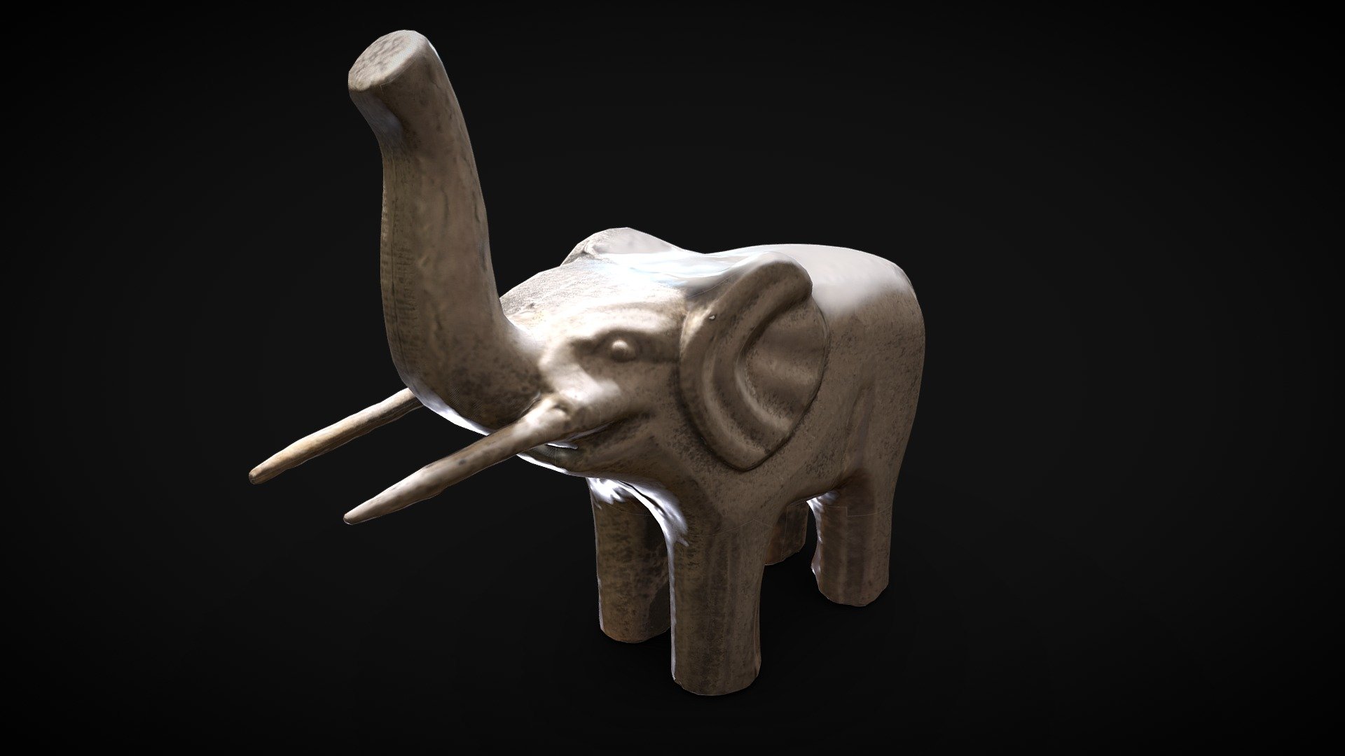 Scanned_small_elephant_sculpt - 3D model by Hypercube (@Hypercube3dscan ...