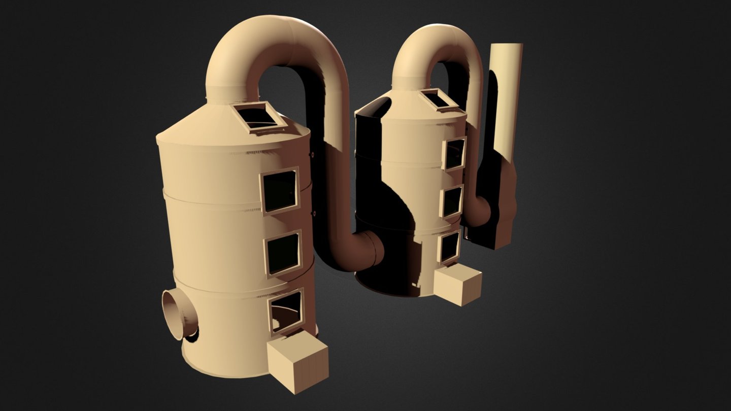 Two Deodorize Equipment - 3D model by crjmay [970e5c8] - Sketchfab