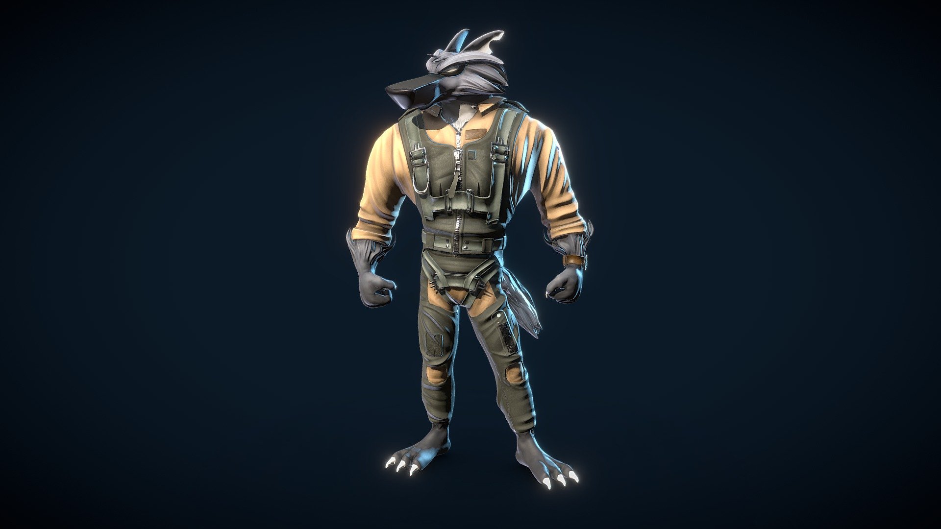 Stylized Werewolf - 3D model by Matt Bell (@sombrerogrande) [97107cc ...