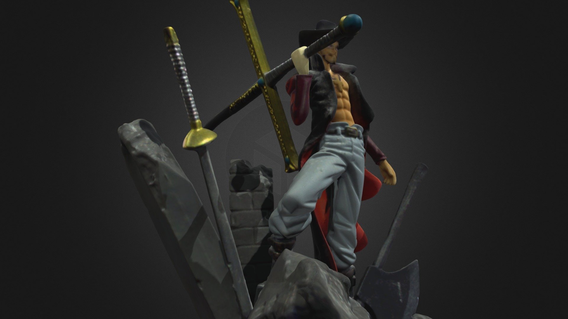 mihawk - one piece - 3D model by badwolfmx3 [9712394] - Sketchfab