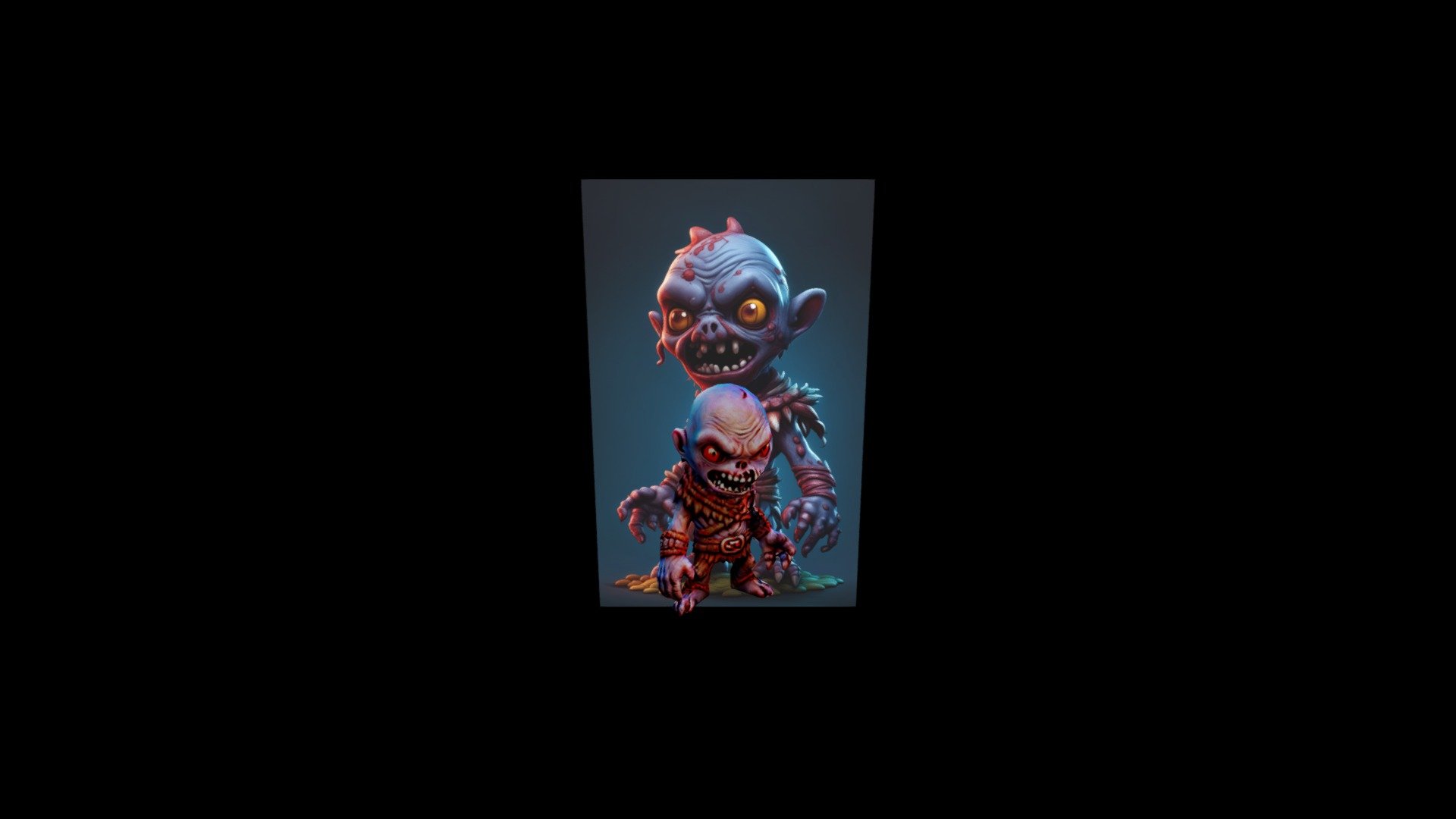 "Zombie Troll Character Design" A cartoon-sty - Download Free 3D model ...