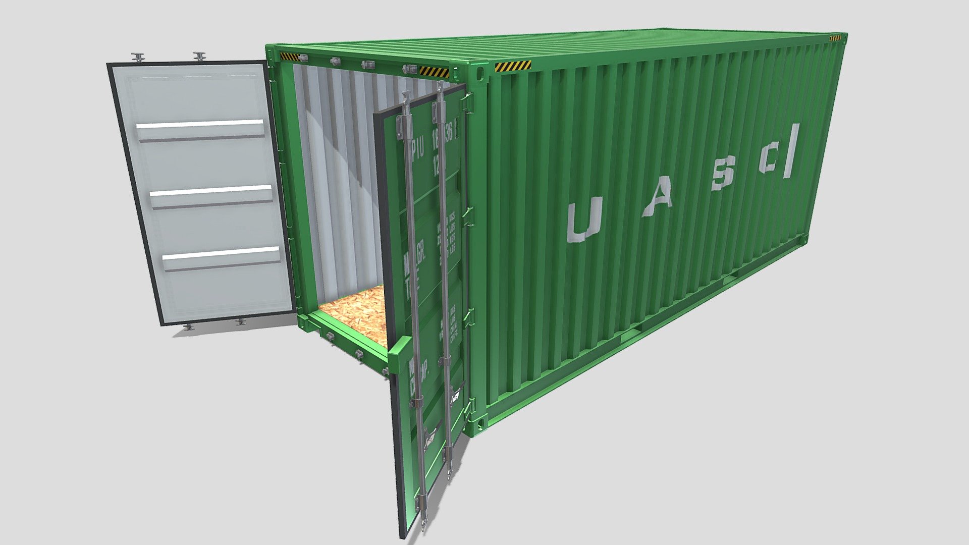 20ft Shipping Container UASC v1 - Buy Royalty Free 3D model by ...