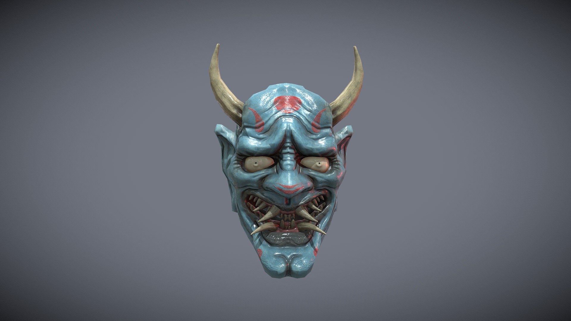 Oni Mask - 3D model by hristianshyne [9713f58] - Sketchfab