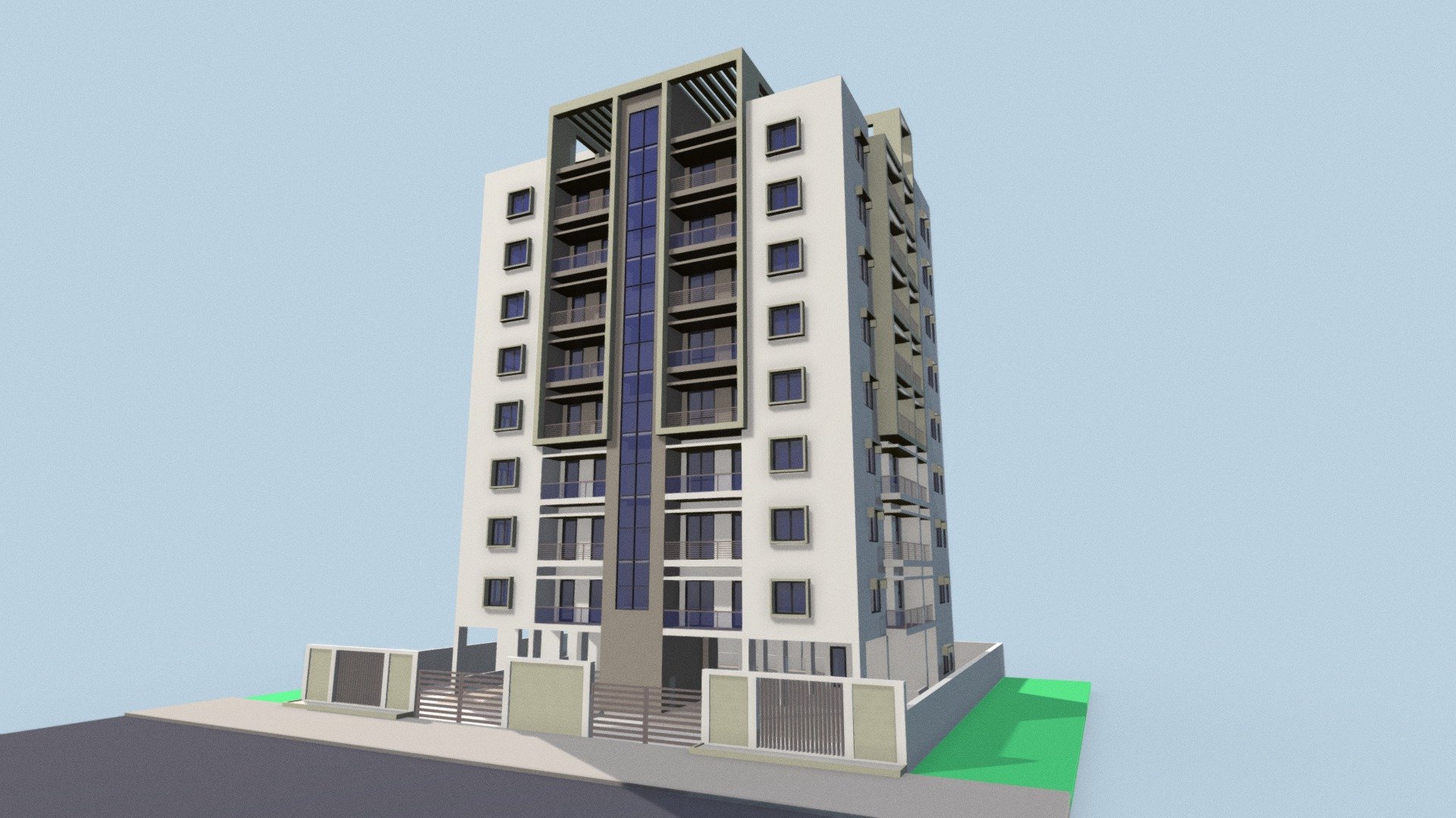Fachada - Ed. Paradise - 3D model by Led Marketing (@ledmarketing) [9714b7d] - Sketchfab