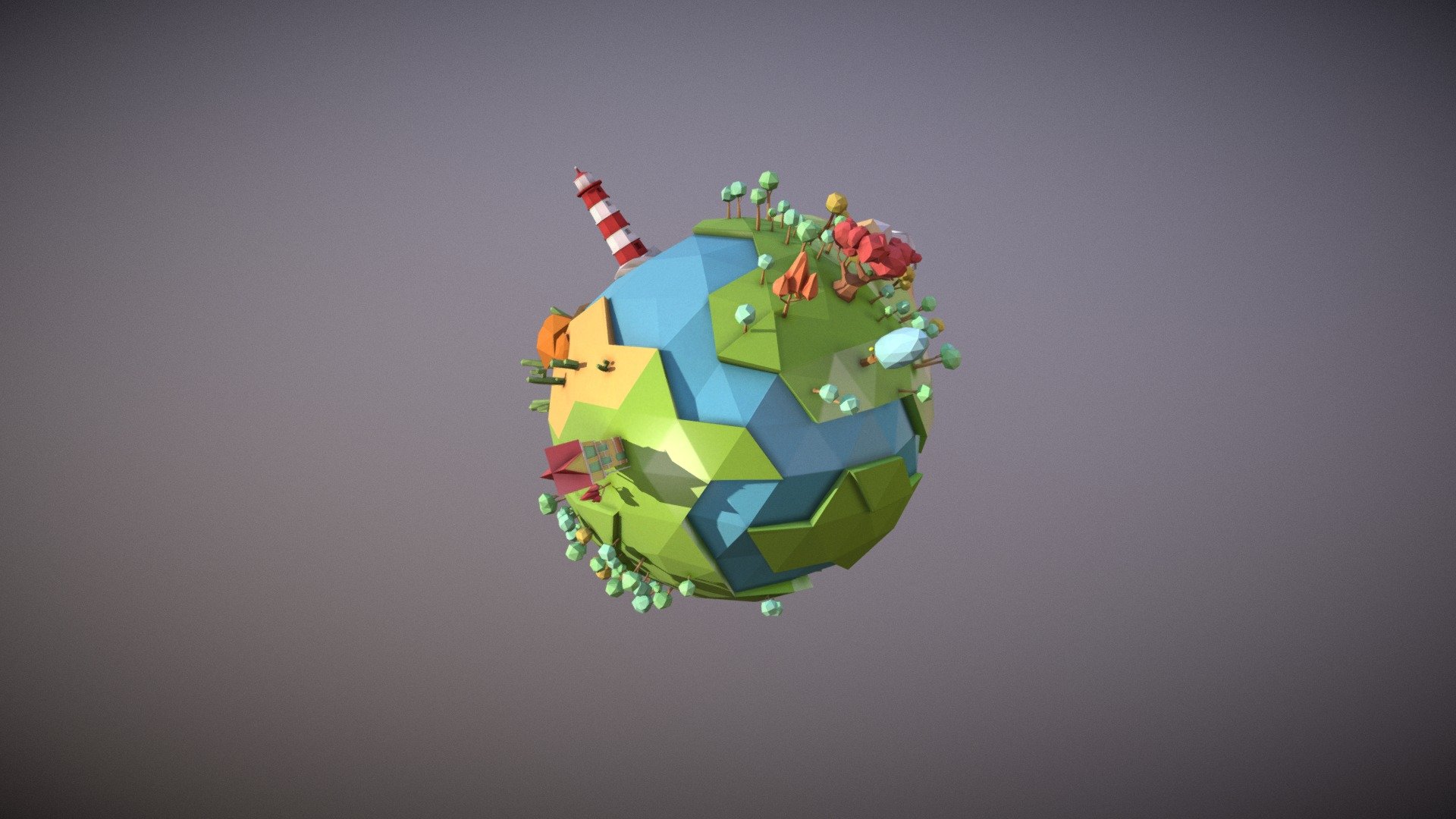 Lowpoly LittlePlanet - 3D model by GlobalVision Communication ...