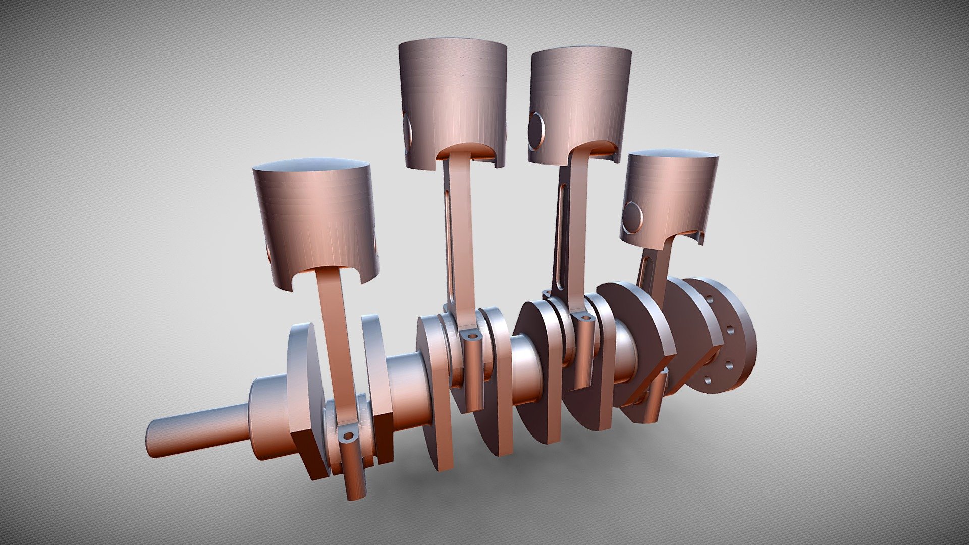 4 Cylinder IC Engine - 3D model by momin27 [971be00] - Sketchfab
