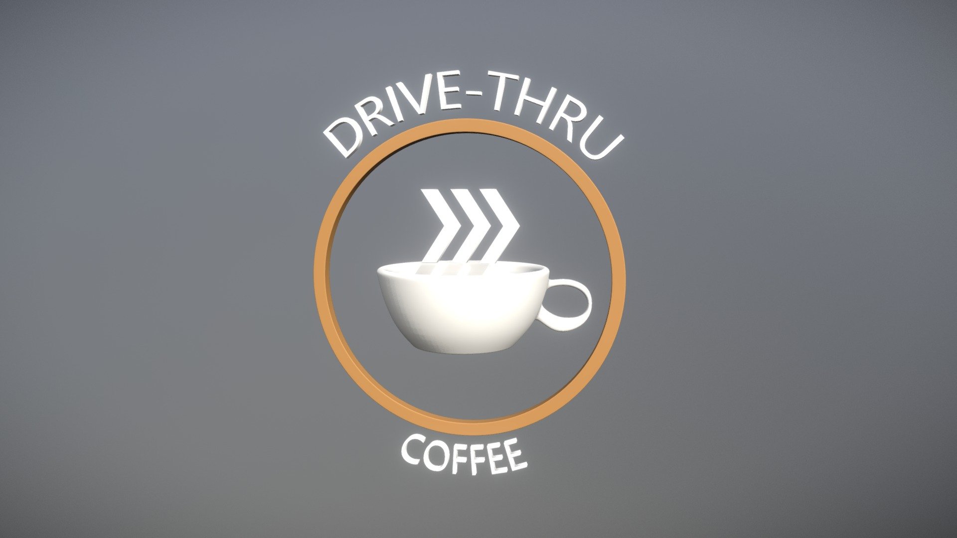 Drive-Thru coffee 3D Sign - 3D model by Wojakson [971e25d] - Sketchfab