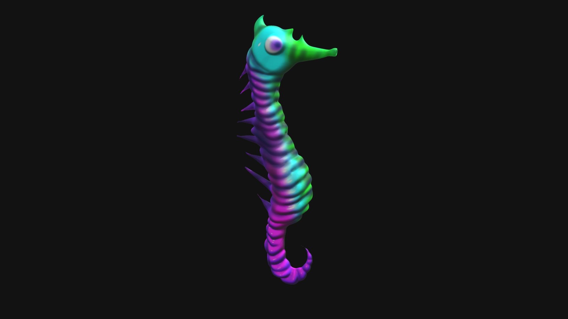 Neon Seahorse - 3D model by rypittner [9721094] - Sketchfab