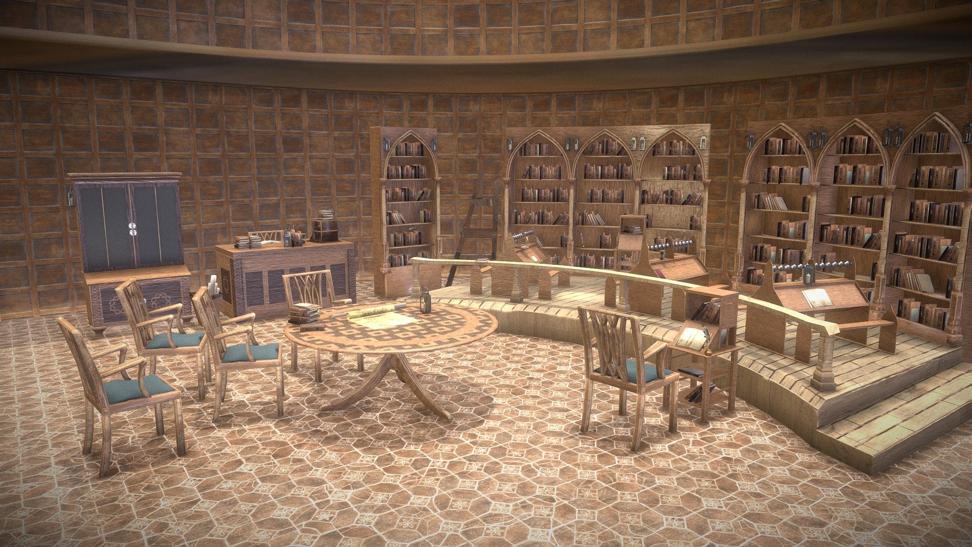 Medieval Library Model Pack Tortilla - Buy Royalty Free 3D model by ...