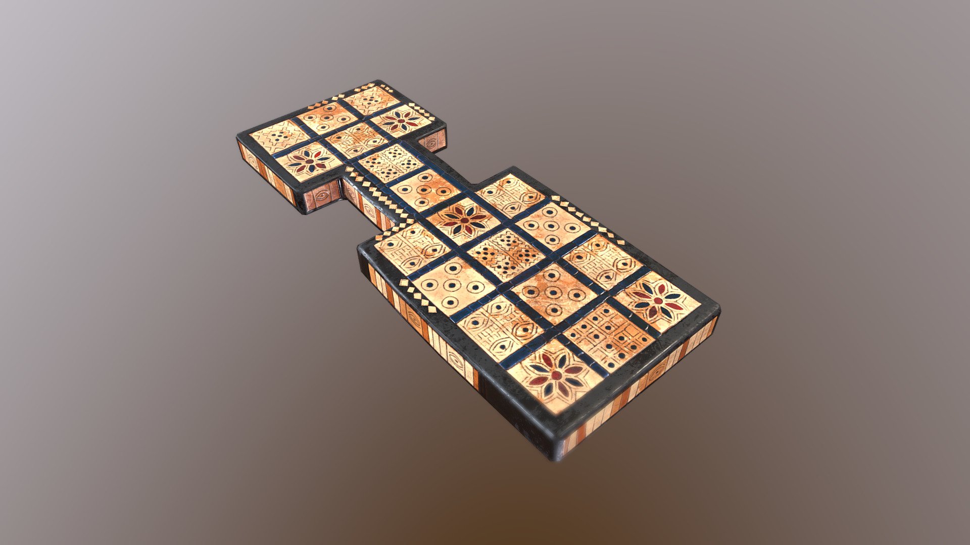 Royal Game Of Ur - Board - 3D model by Grzegorz Dabrowski (@thebrowsky ...