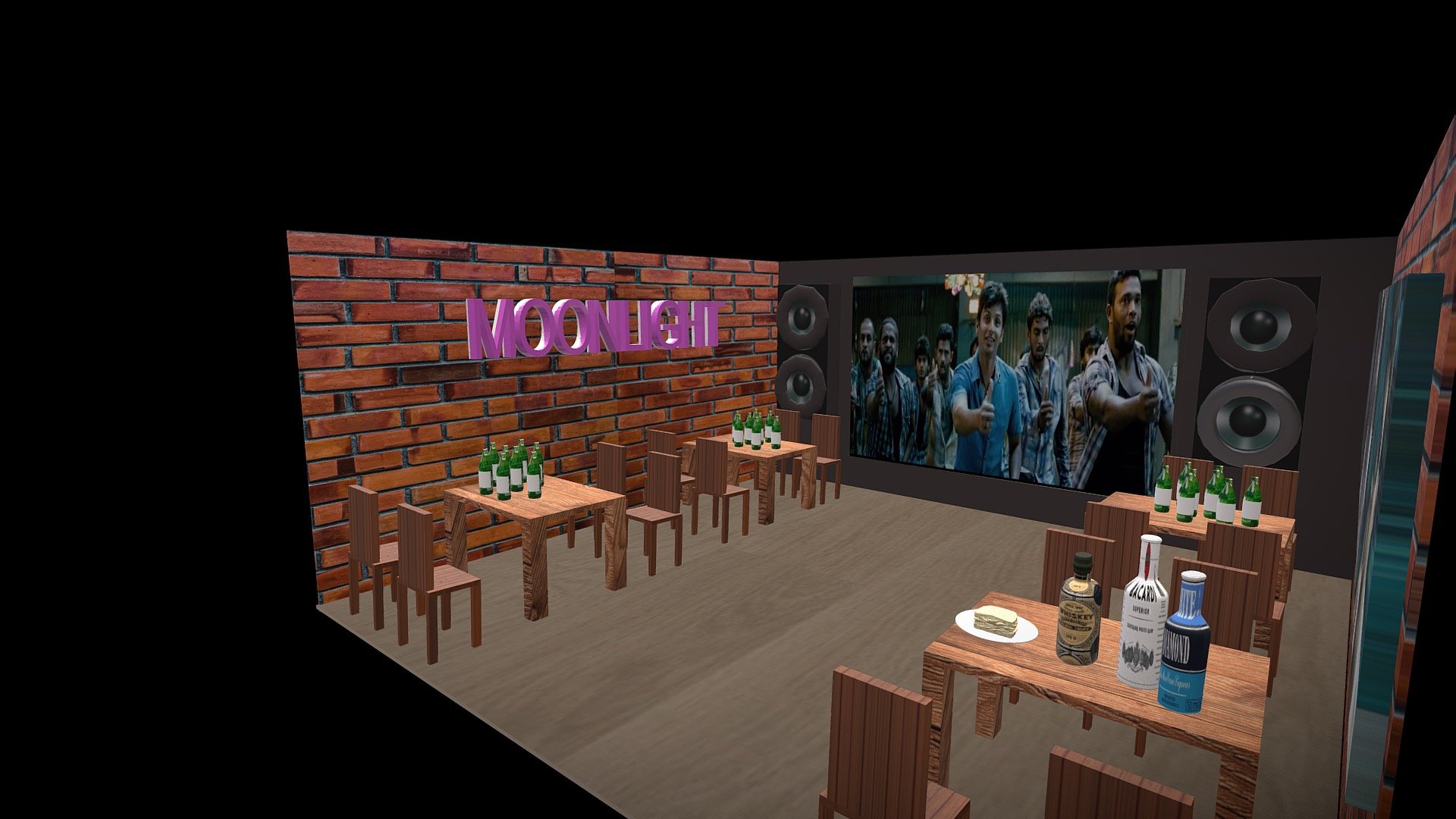 MOONLIGHT BAR - 3D model by rickrichard [972e4a4] - Sketchfab