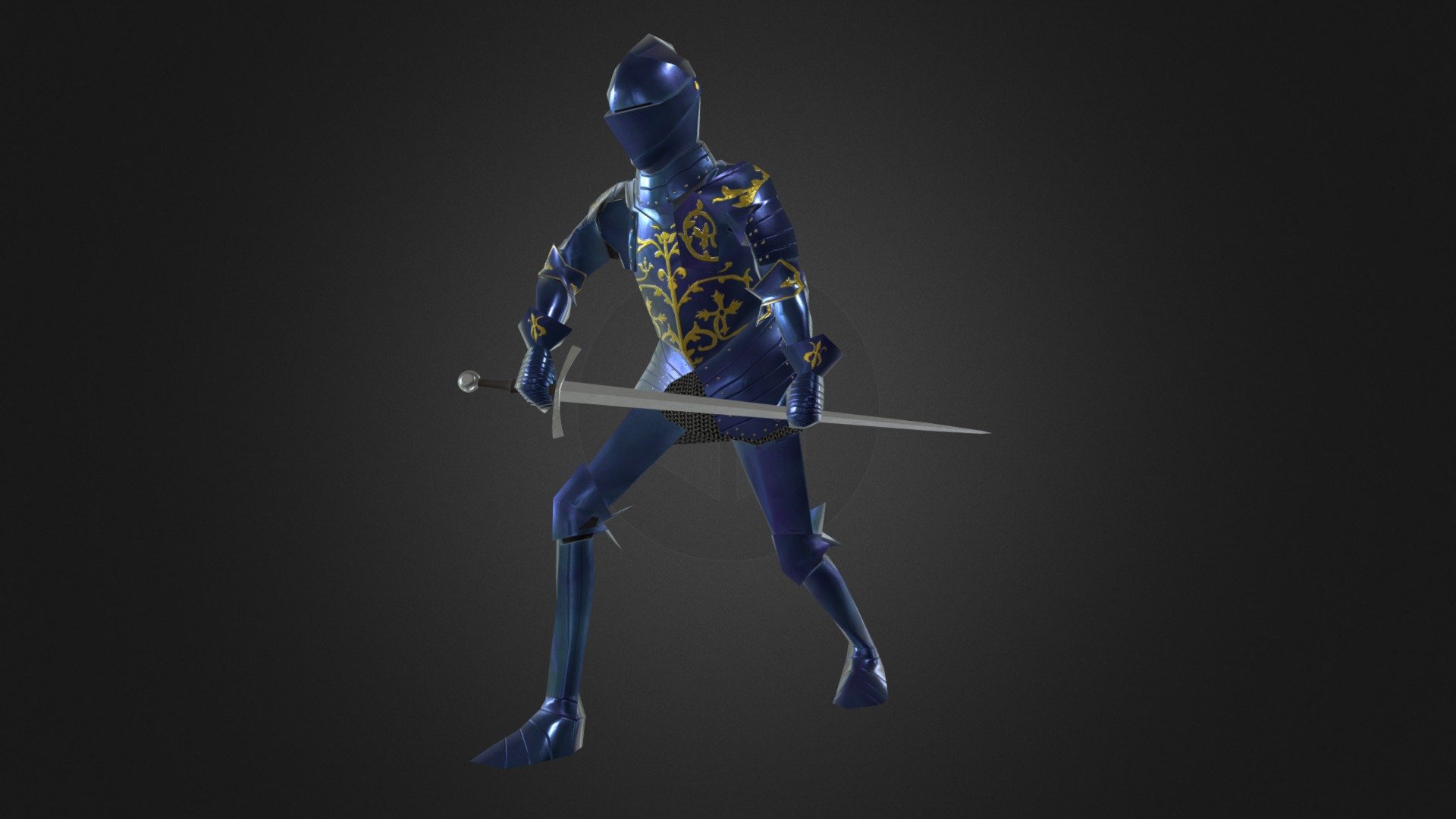 Low Poly Foot Combat Armour Of Christian I - 3D model by Arlindo ...