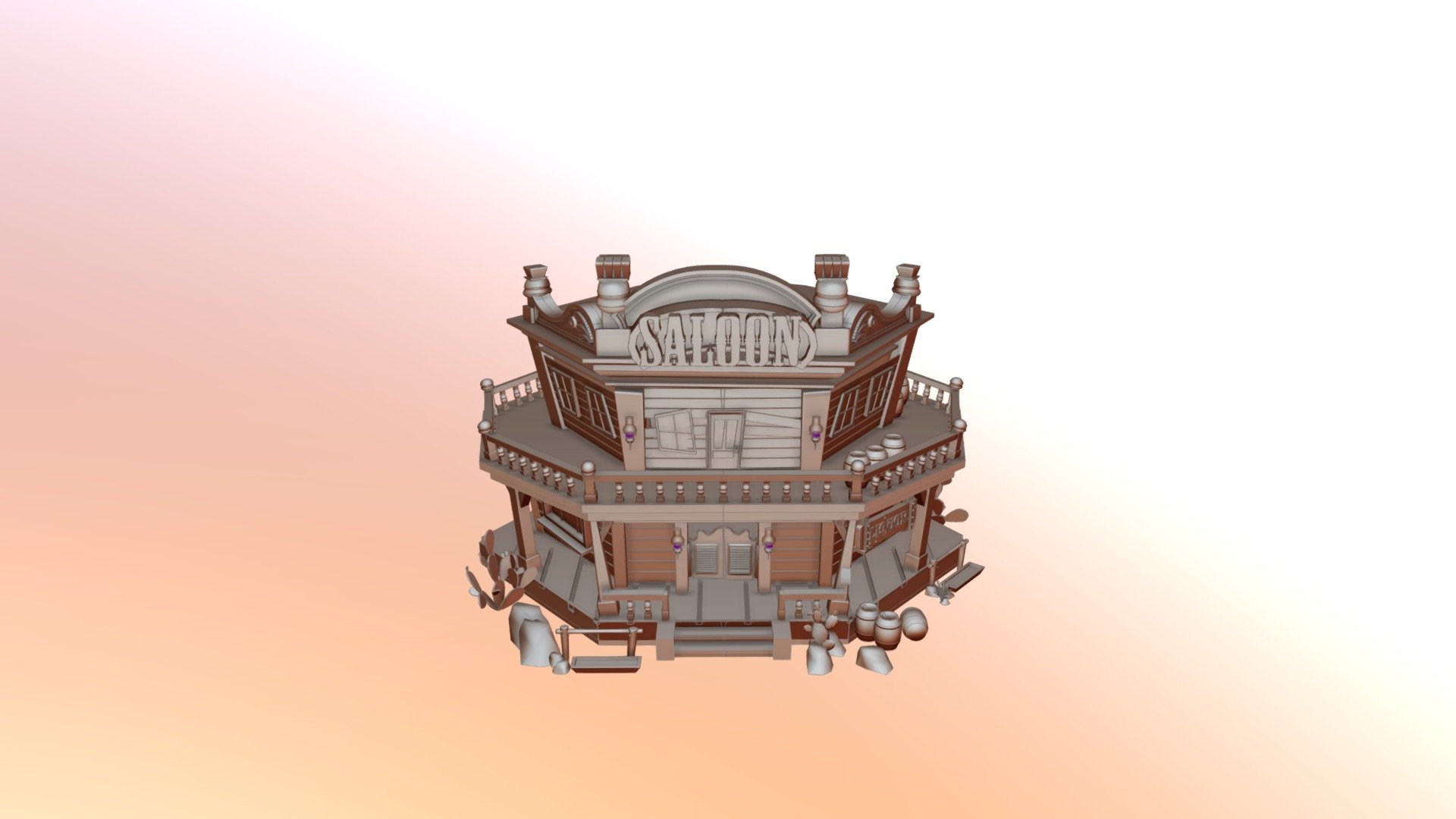 Saloon - 3D model by chrisyamao [9734164] - Sketchfab