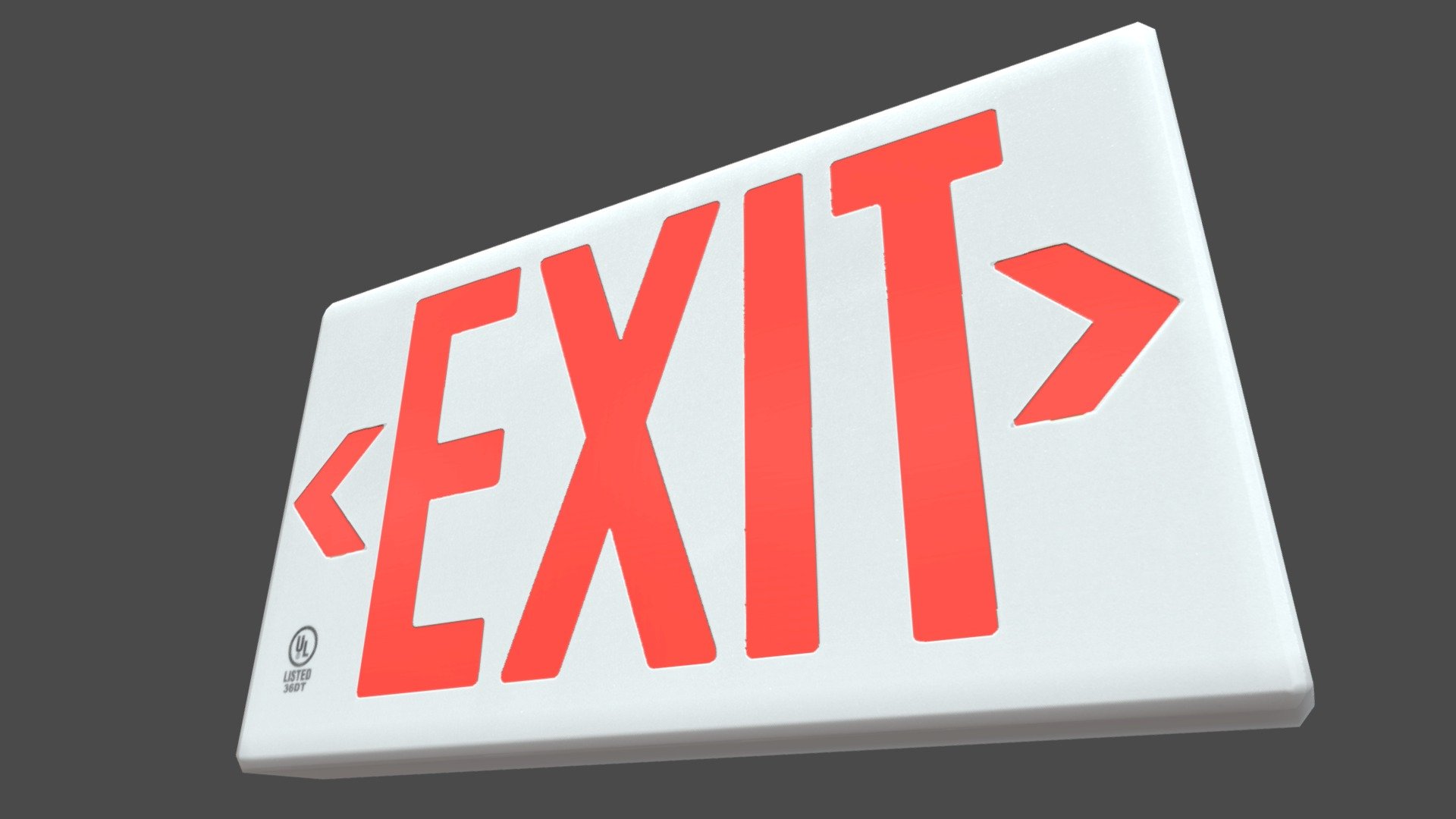 Emergency Exit Sign - Buy Royalty Free 3D model by BradleyLewis ...